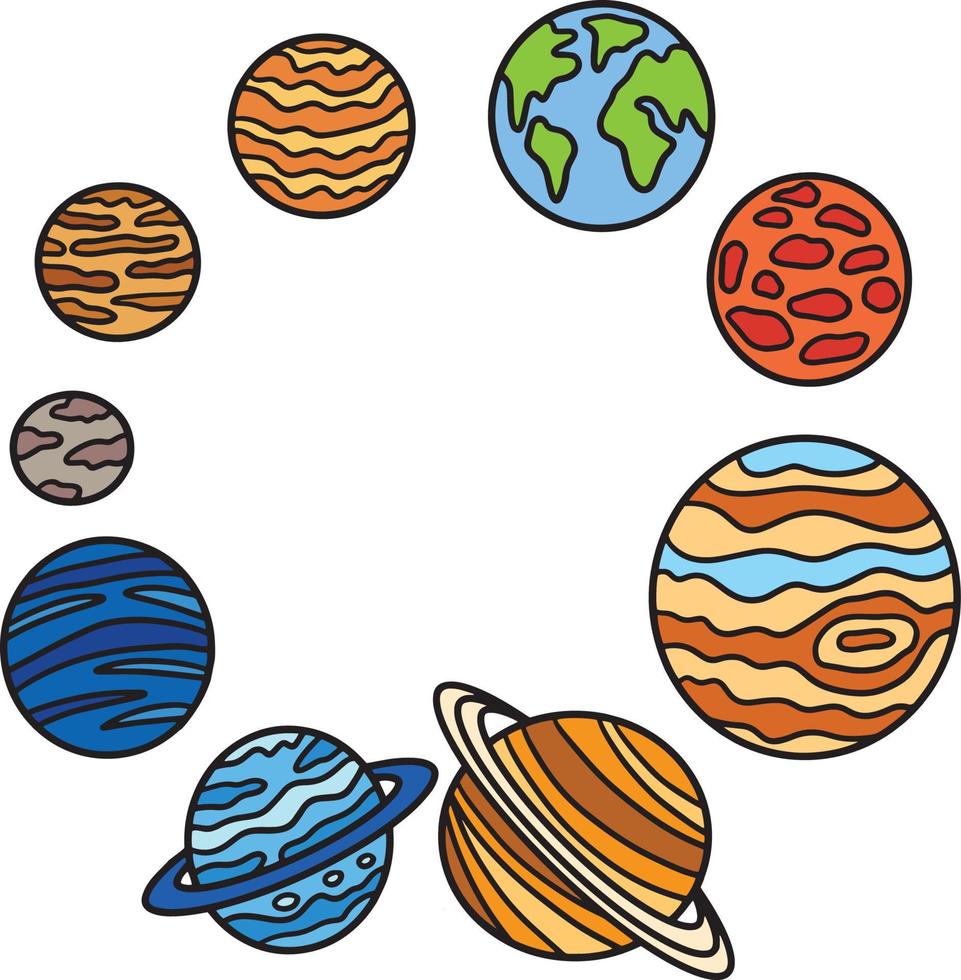 Solar System Cartoon Colored Clipart Illustration 22666401 Vector Art ...