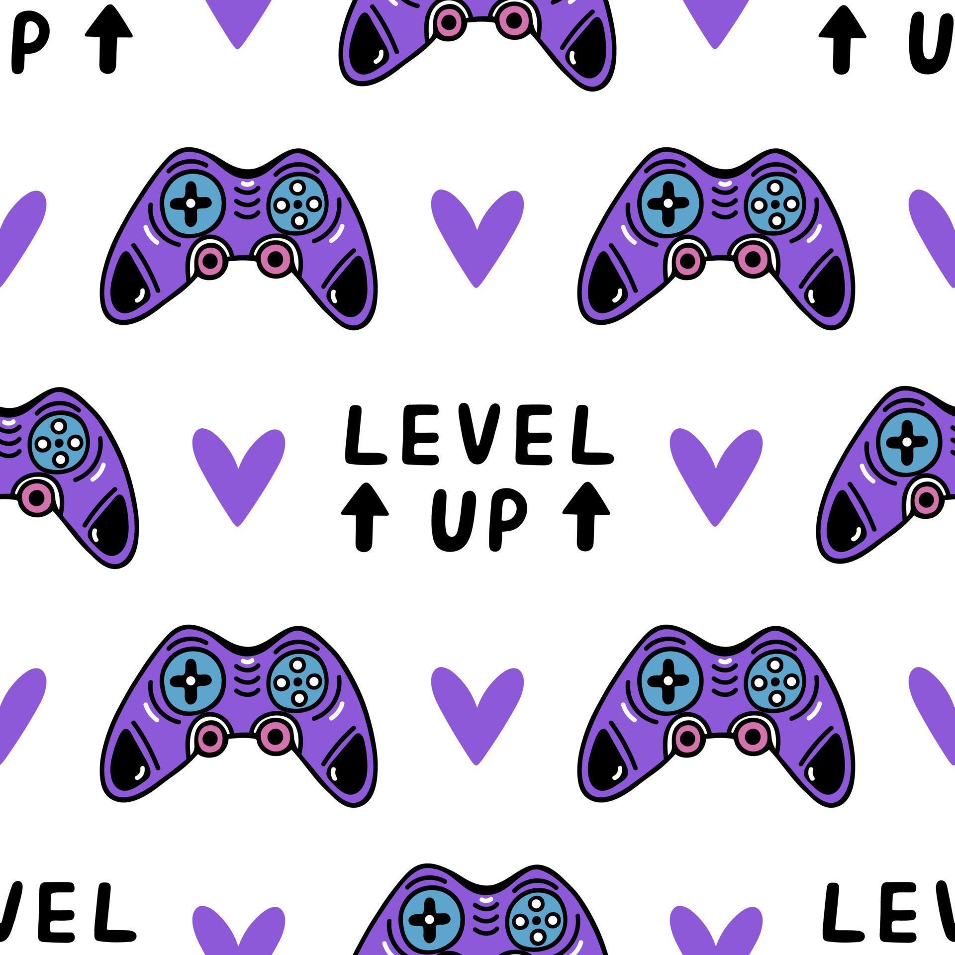 Joystick Seamless Vector Pattern Game Console Symbol Gamepad For