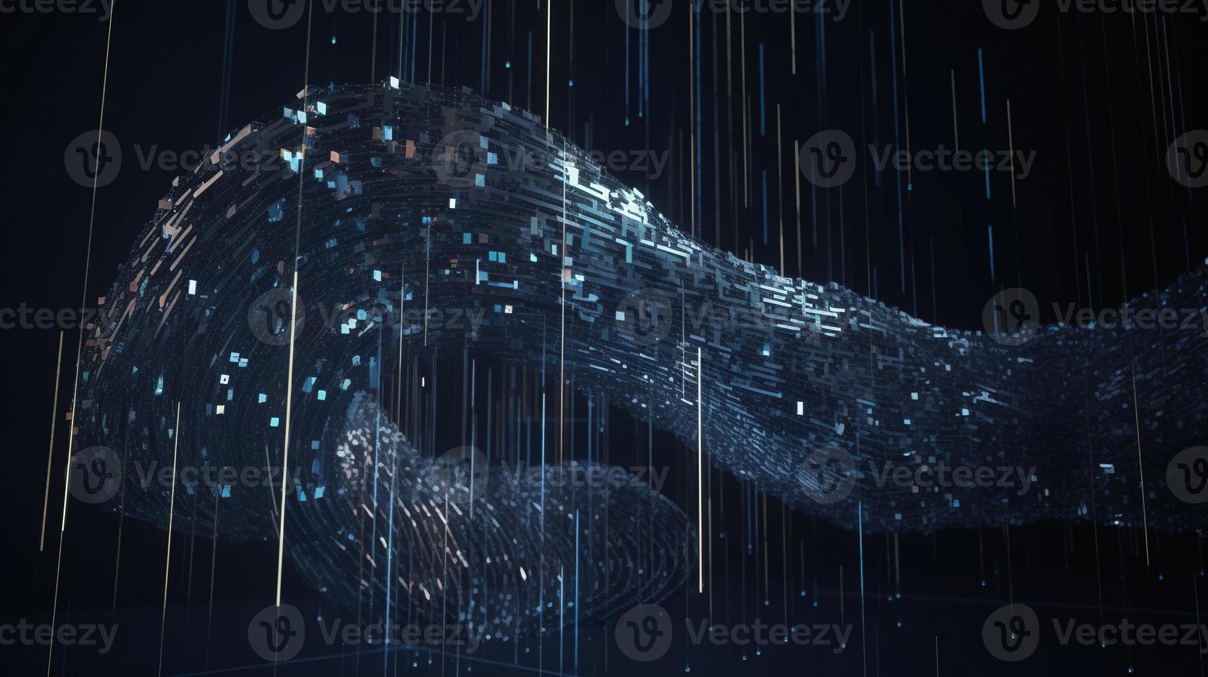 3D rendering of abstract technology concept. Digital data transfer and communication 22674015 ...