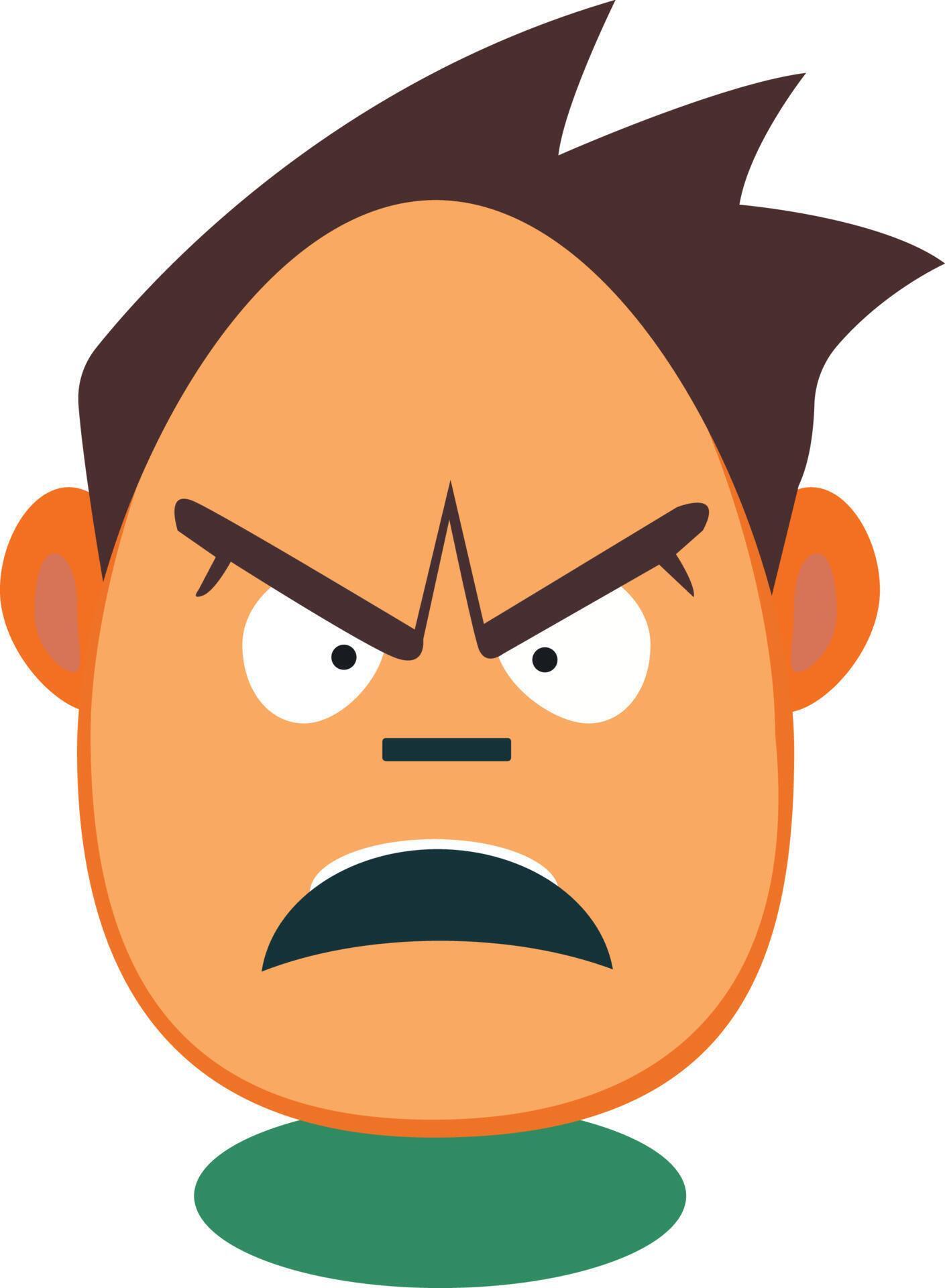 Cartoon Angry Man Face Free Vector Design 22674992 Vector Art At Vecteezy