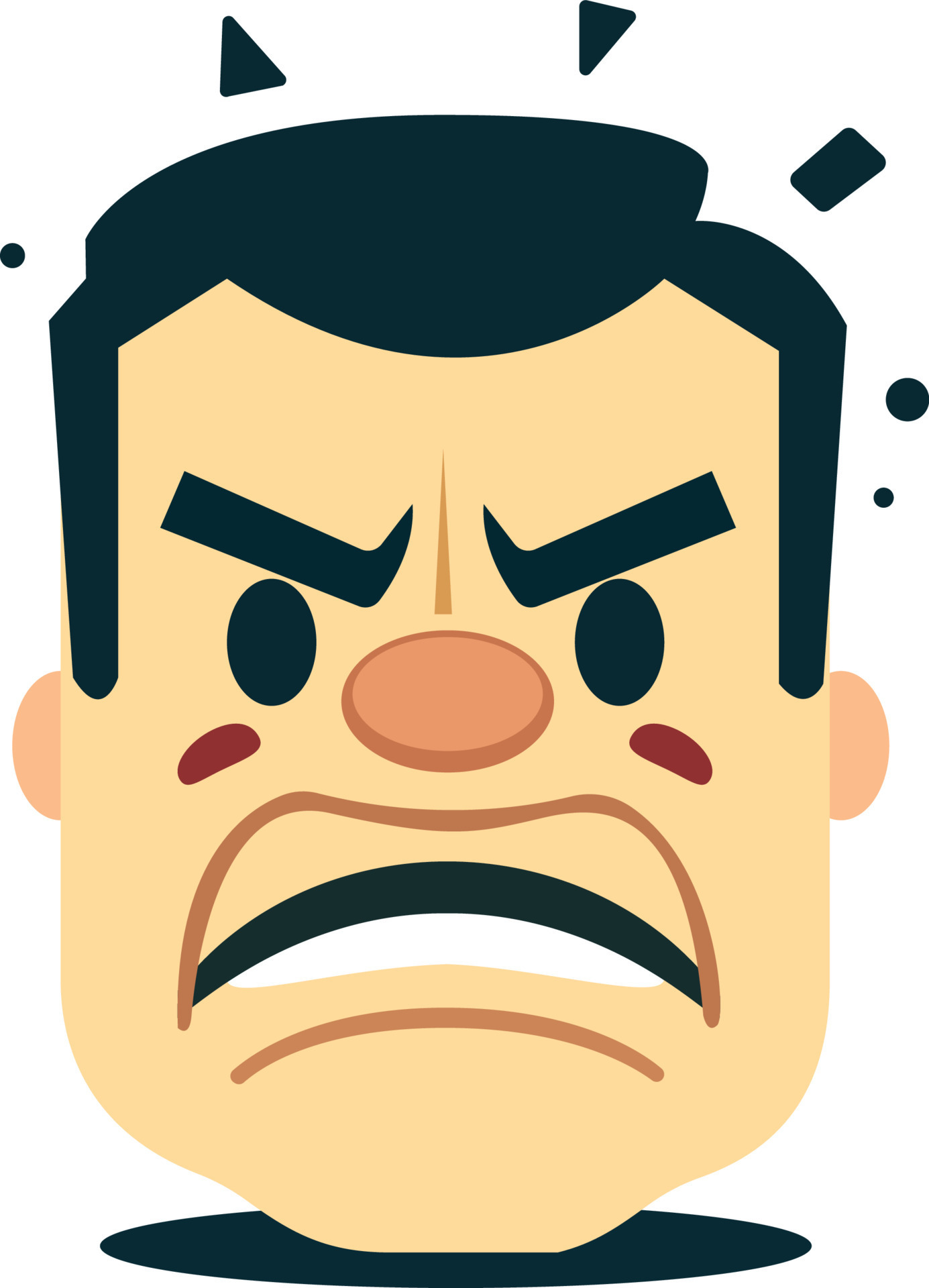 Angry Man Face Clip Art