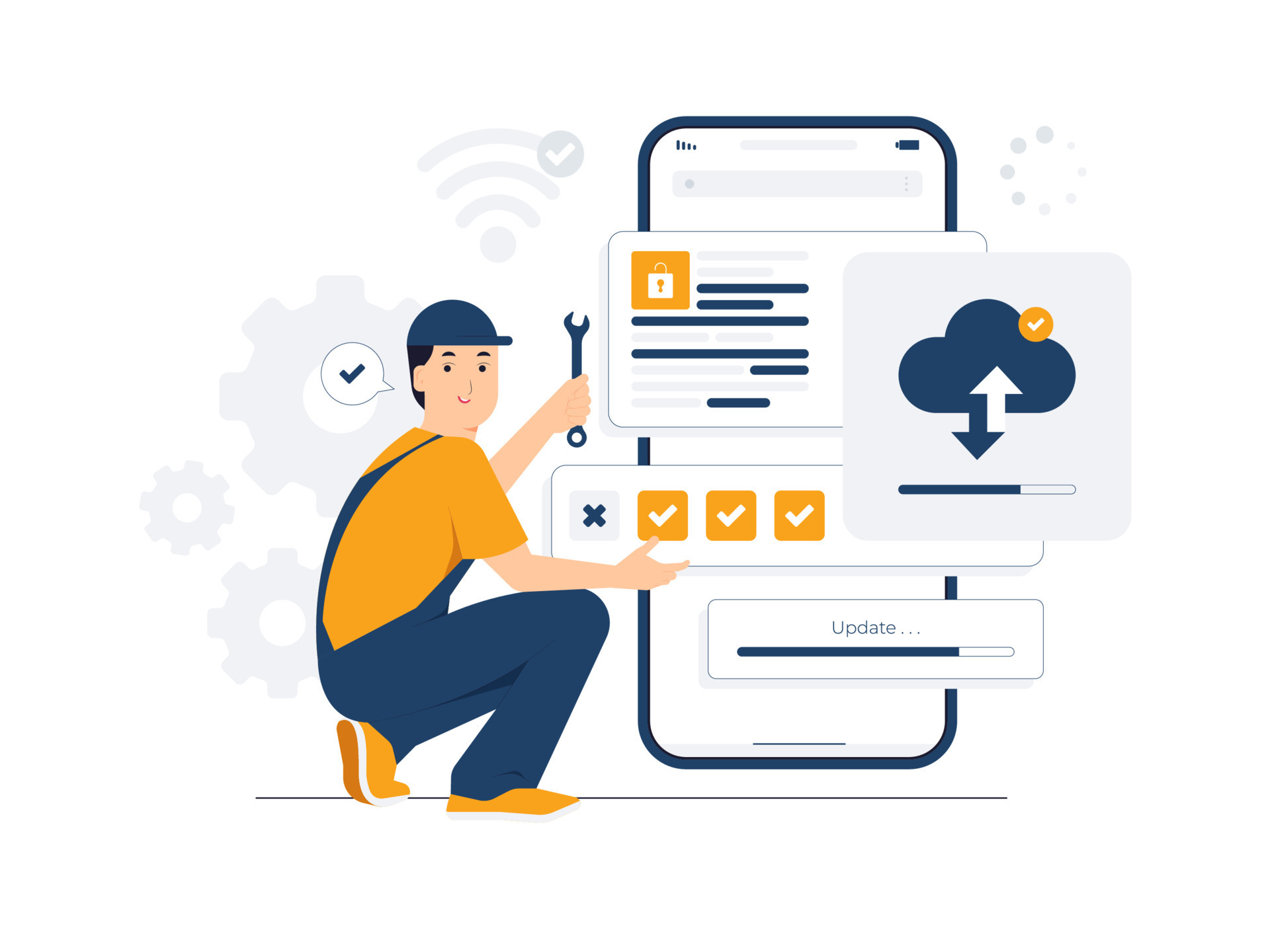 Update Software System Maintenance Update Process Install Software Operating System Concept