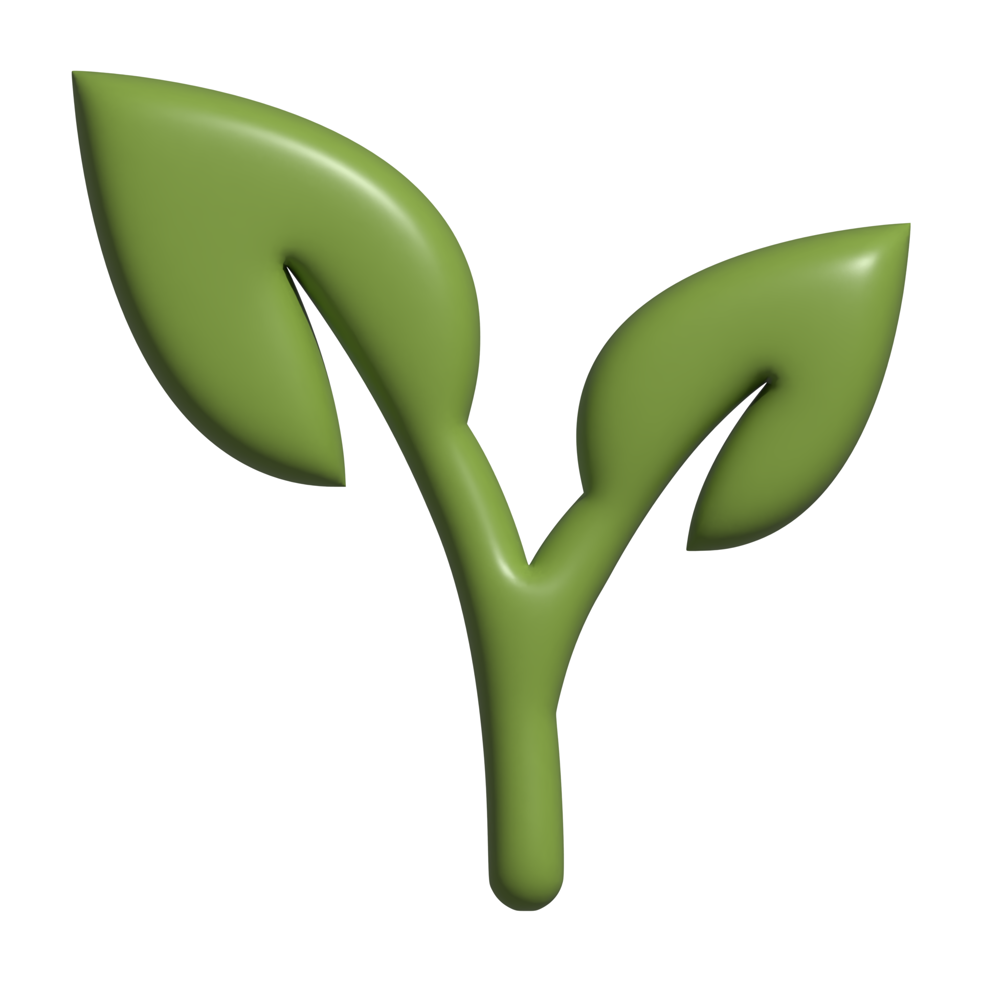 3d icon of leaf 22676035 PNG