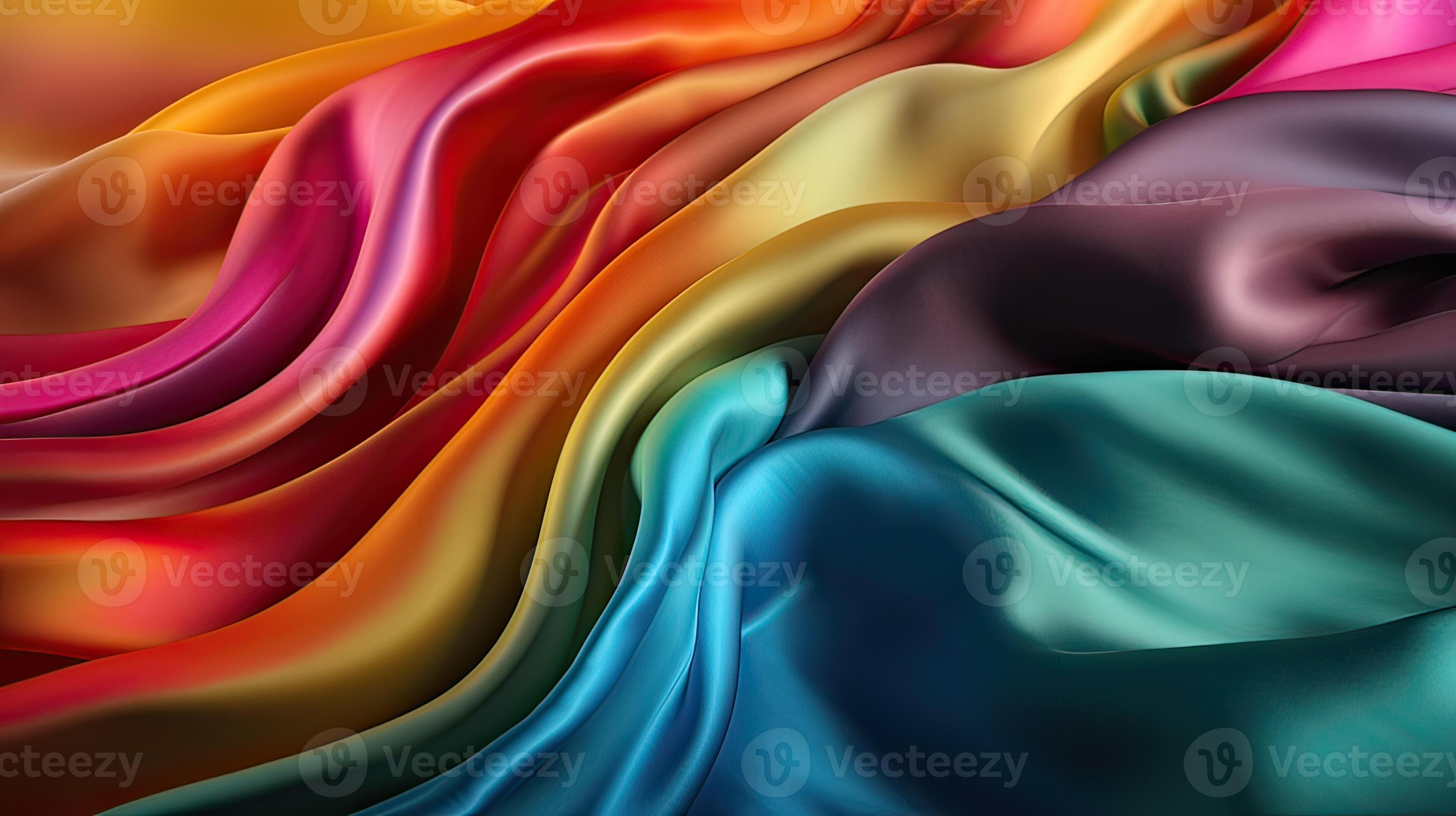 Texture, background, pattern. The texture of colorful silk fabric ...