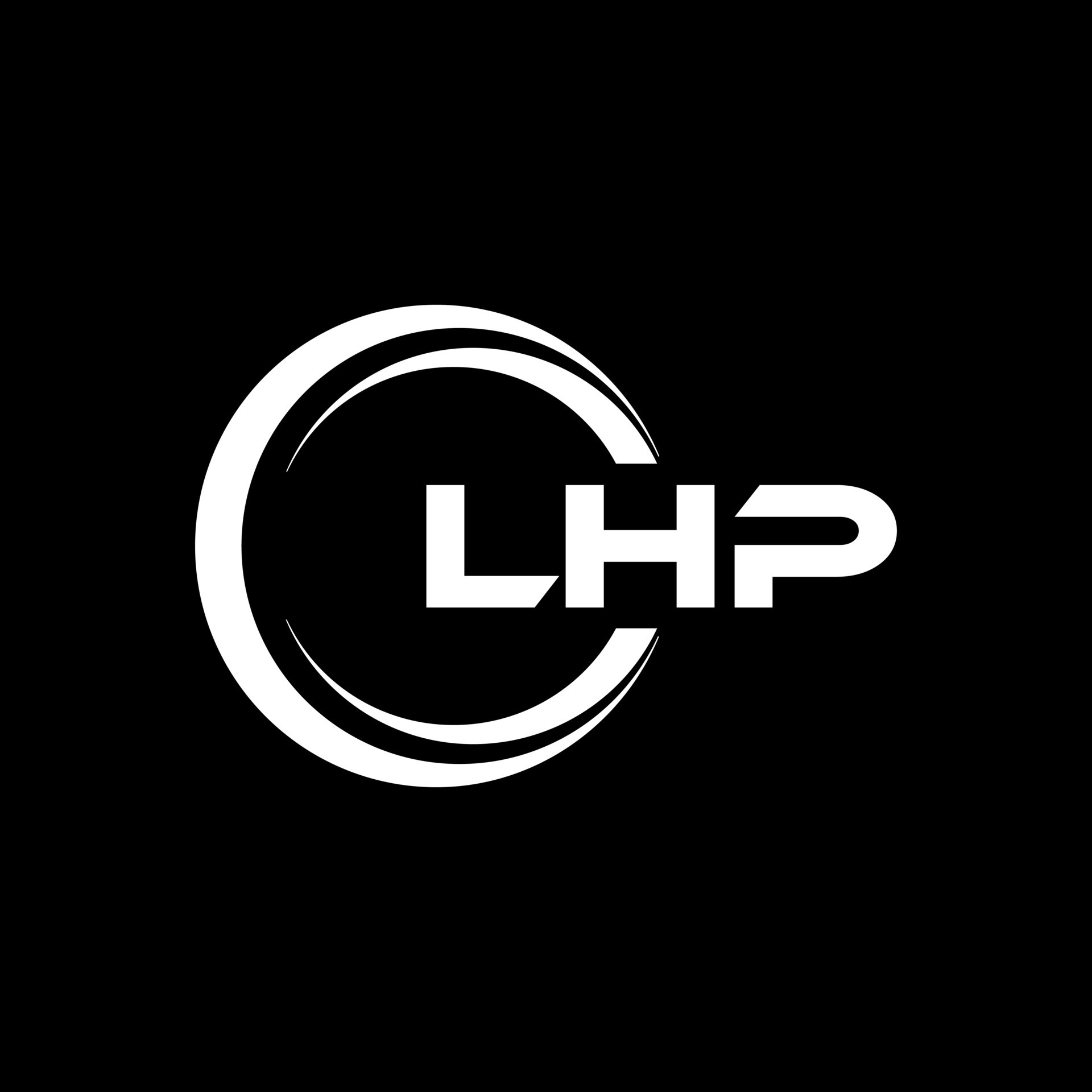 LHP letter logo design in illustration. Vector logo, calligraphy designs for logo, Poster ...