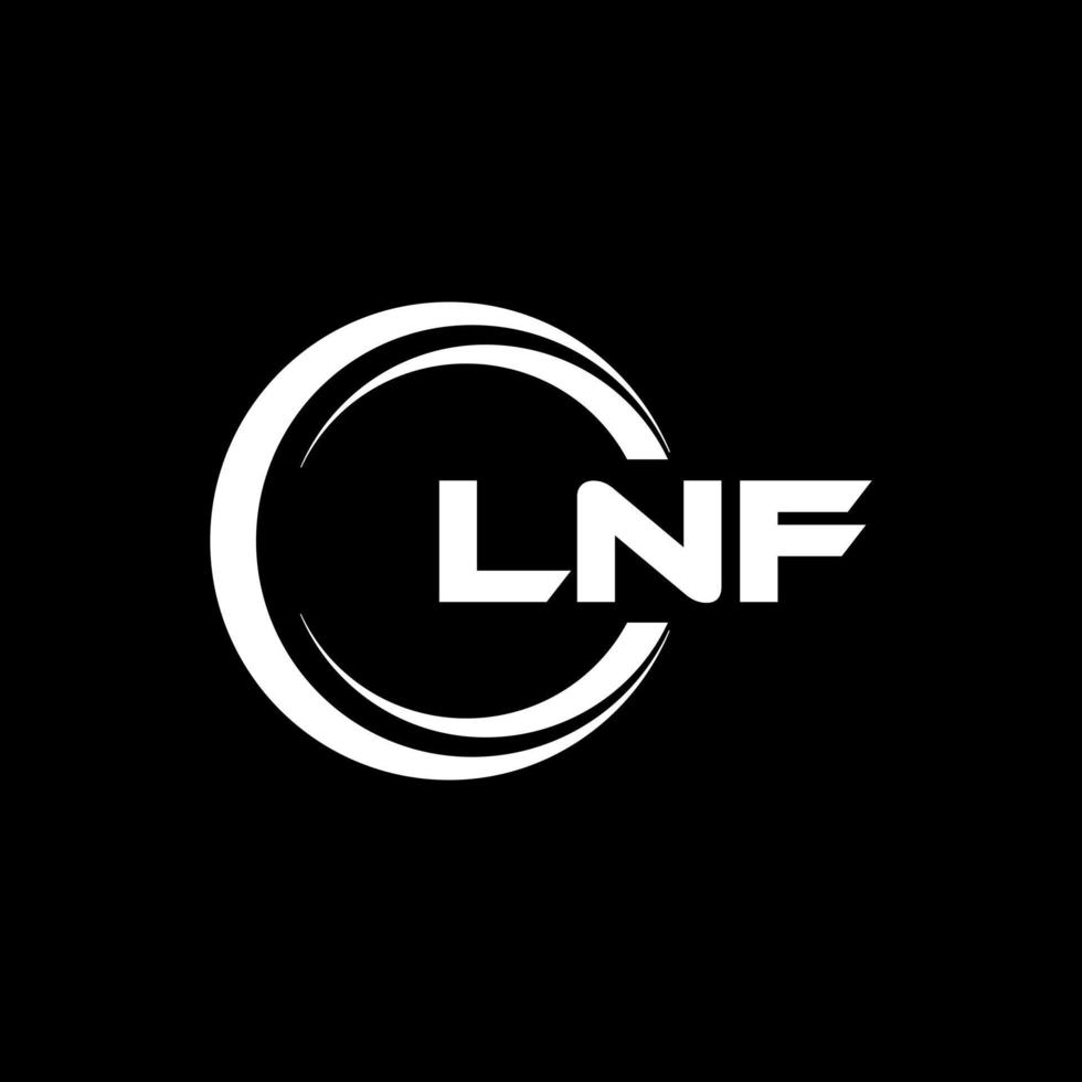 LNF letter logo design in illustration. Vector logo, calligraphy designs for logo, Poster ...