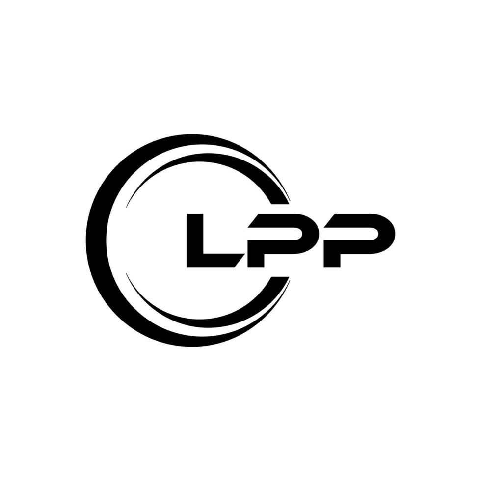lpp letra logo diseño en ilustración. vector logo, caligrafía diseños para logo, póster ...