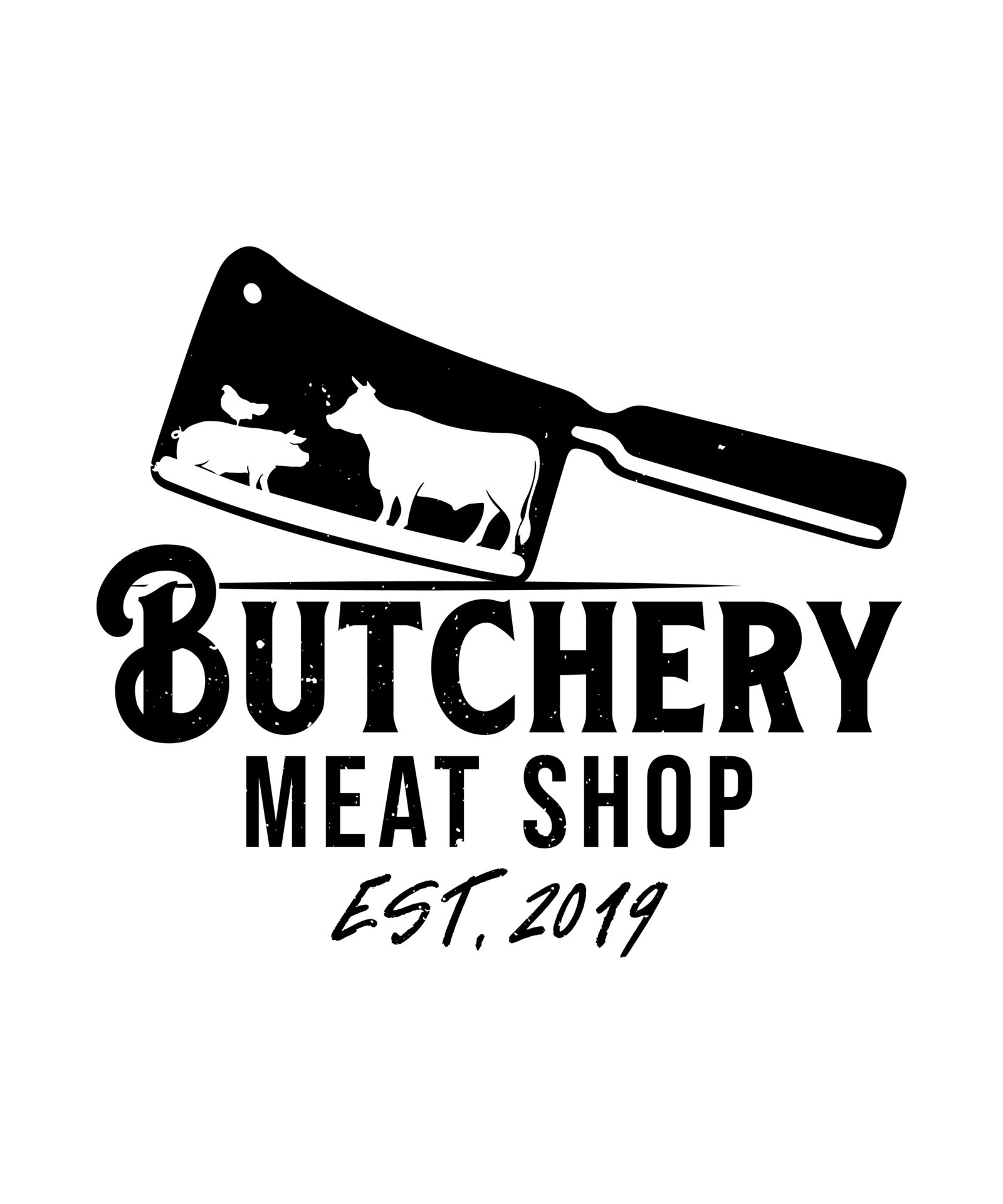 Butcher Logo Vector Illustration Tshirt Design 22686261 Vector Art At Vecteezy