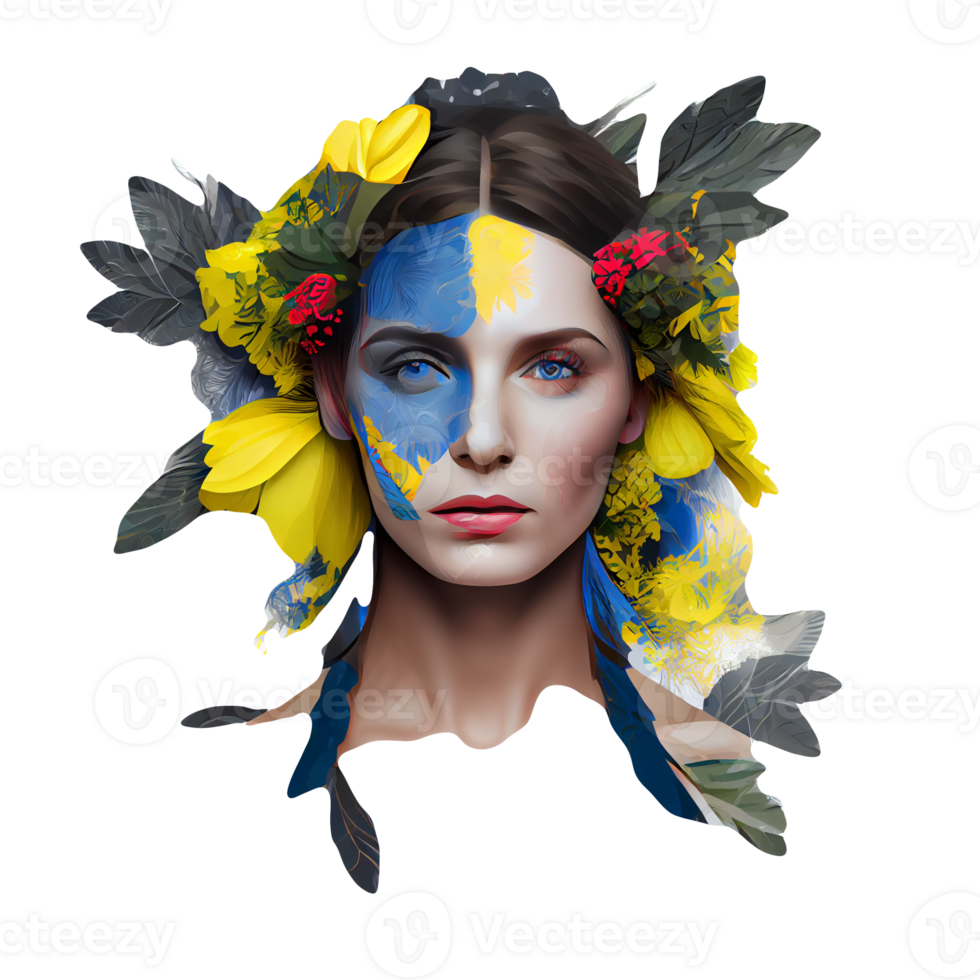 Ukraine Flag Woman illustration, beautiful women Ukrainian and EU ... Ukraine Flag Woman illustration, beautiful women Ukrainian and EU ...