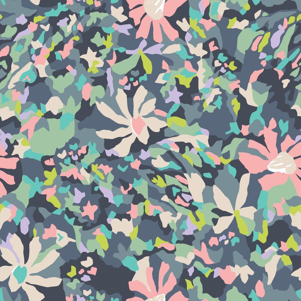 Vector abstract flower and leaf seamless repeat pattern 22686928 Vector ...