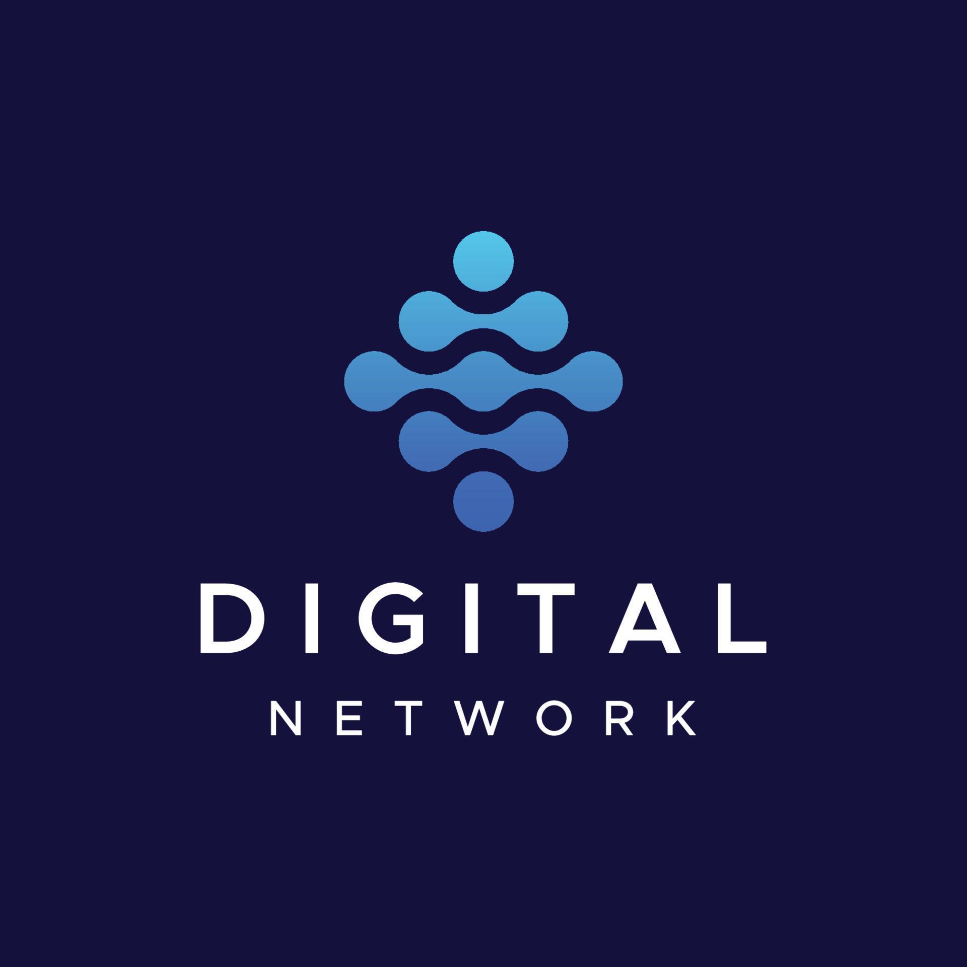 Logo design of futuristic global data or modern internet network ...
