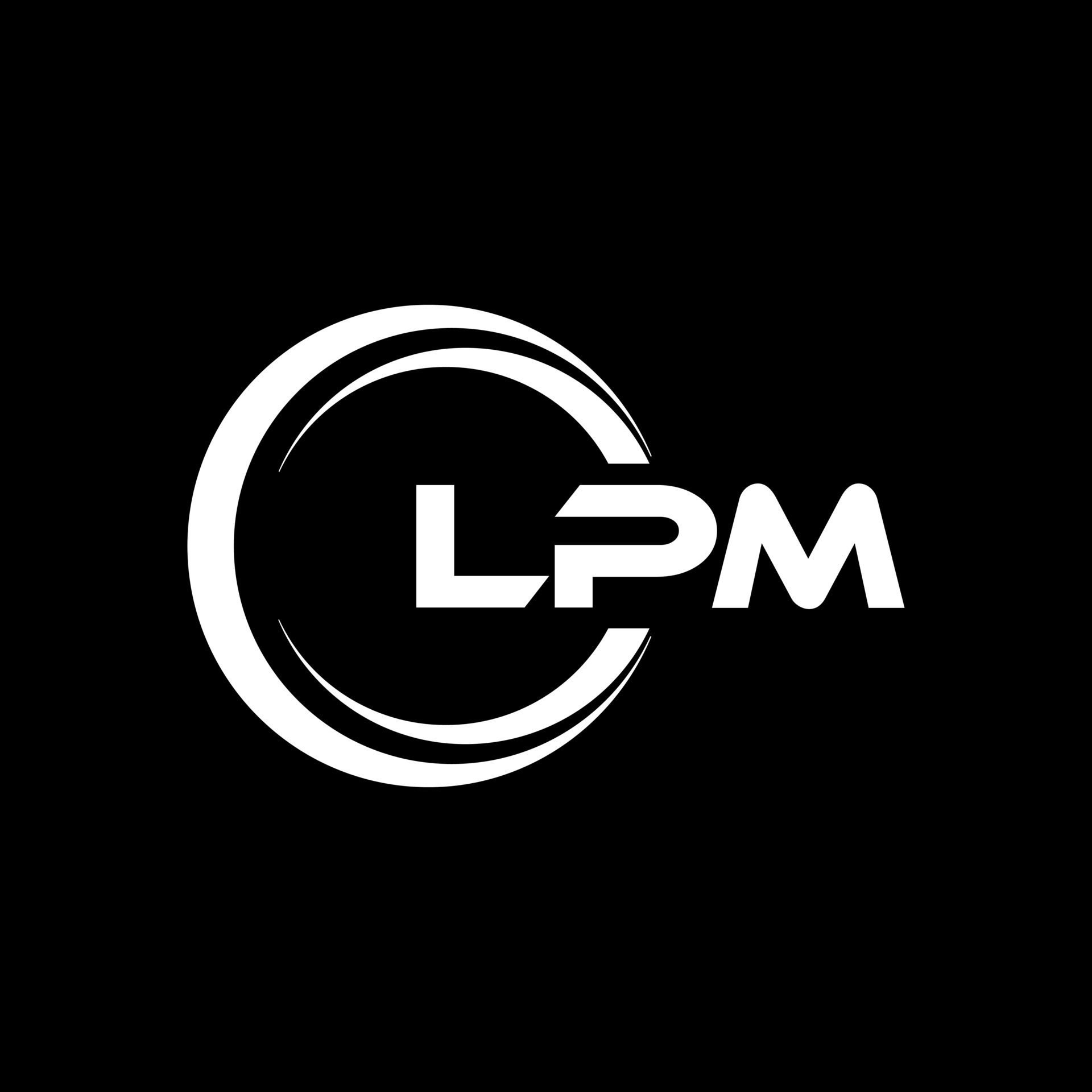 Lpm Letter Logo Design In Illustration Vector Logo Calligraphy Designs For Logo Poster