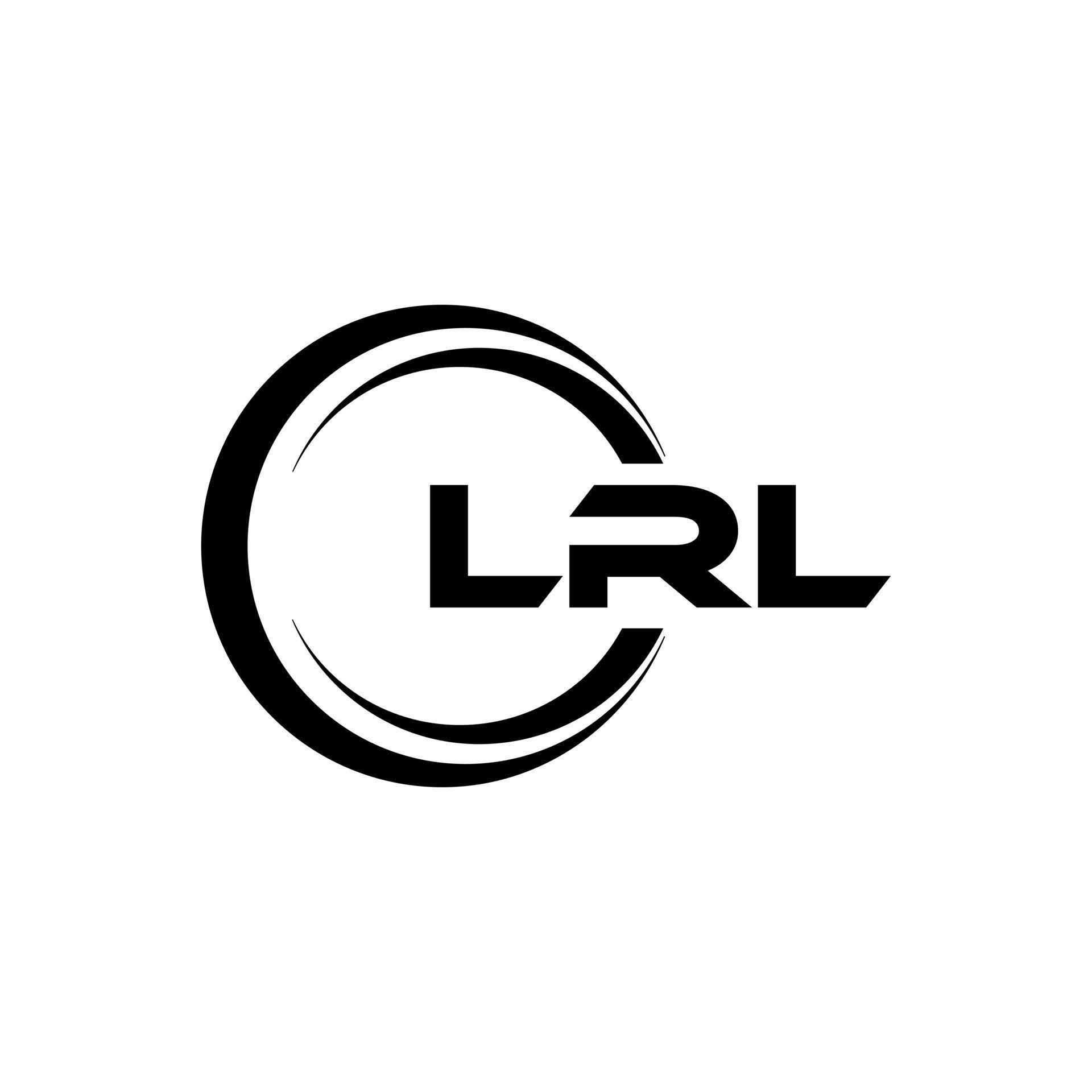 lrl letra logo diseño en ilustración. vector logo, caligrafía diseños para logo, póster ...