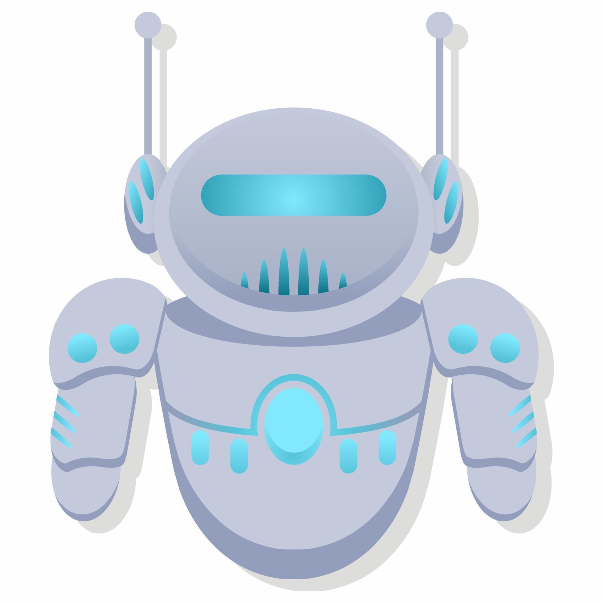 Robot artificial intelligence vector illustration. Simple robot vector ...