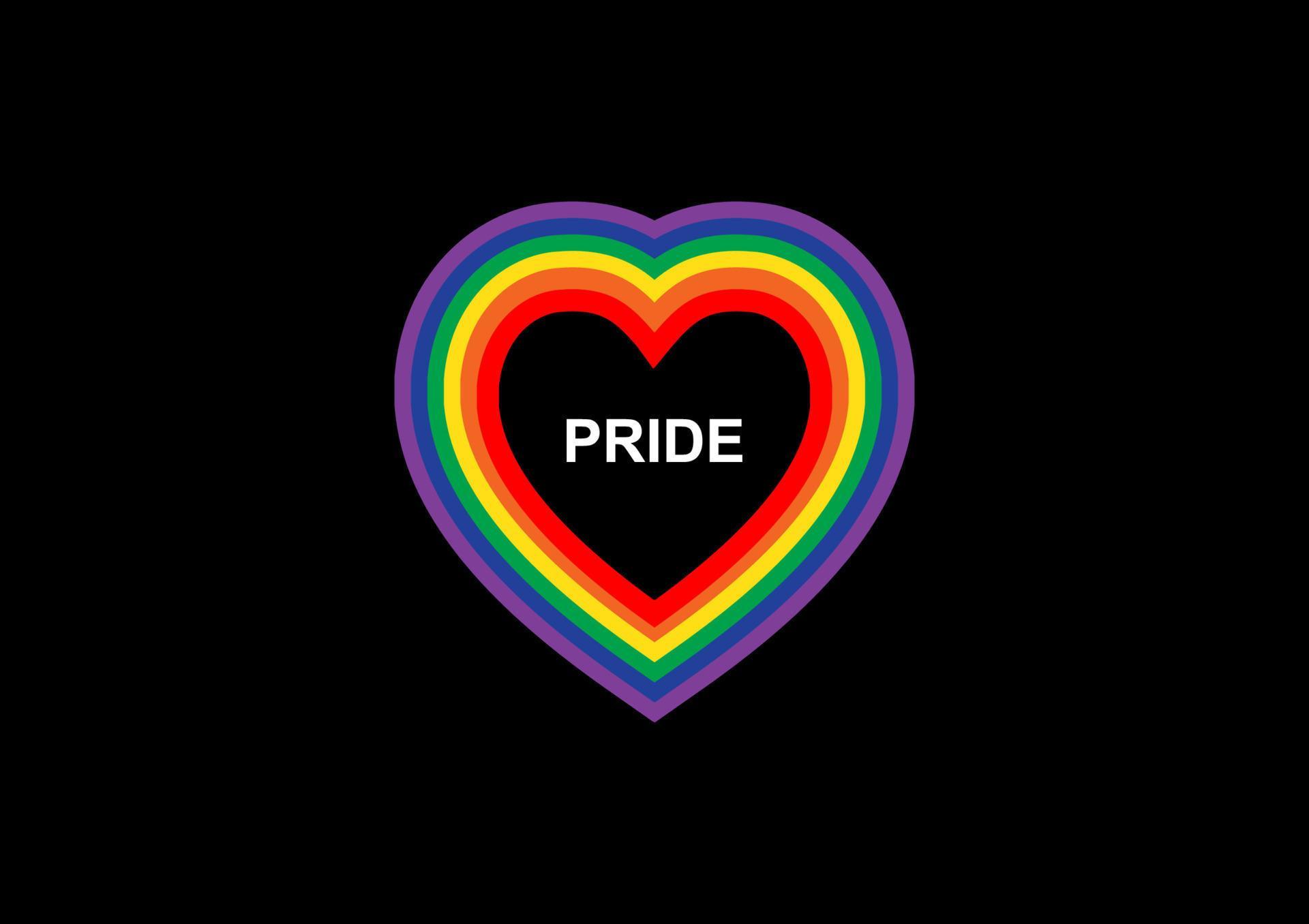 Rainbow heart shape.Pride month. Vector illustration. 22691025 Vector ...