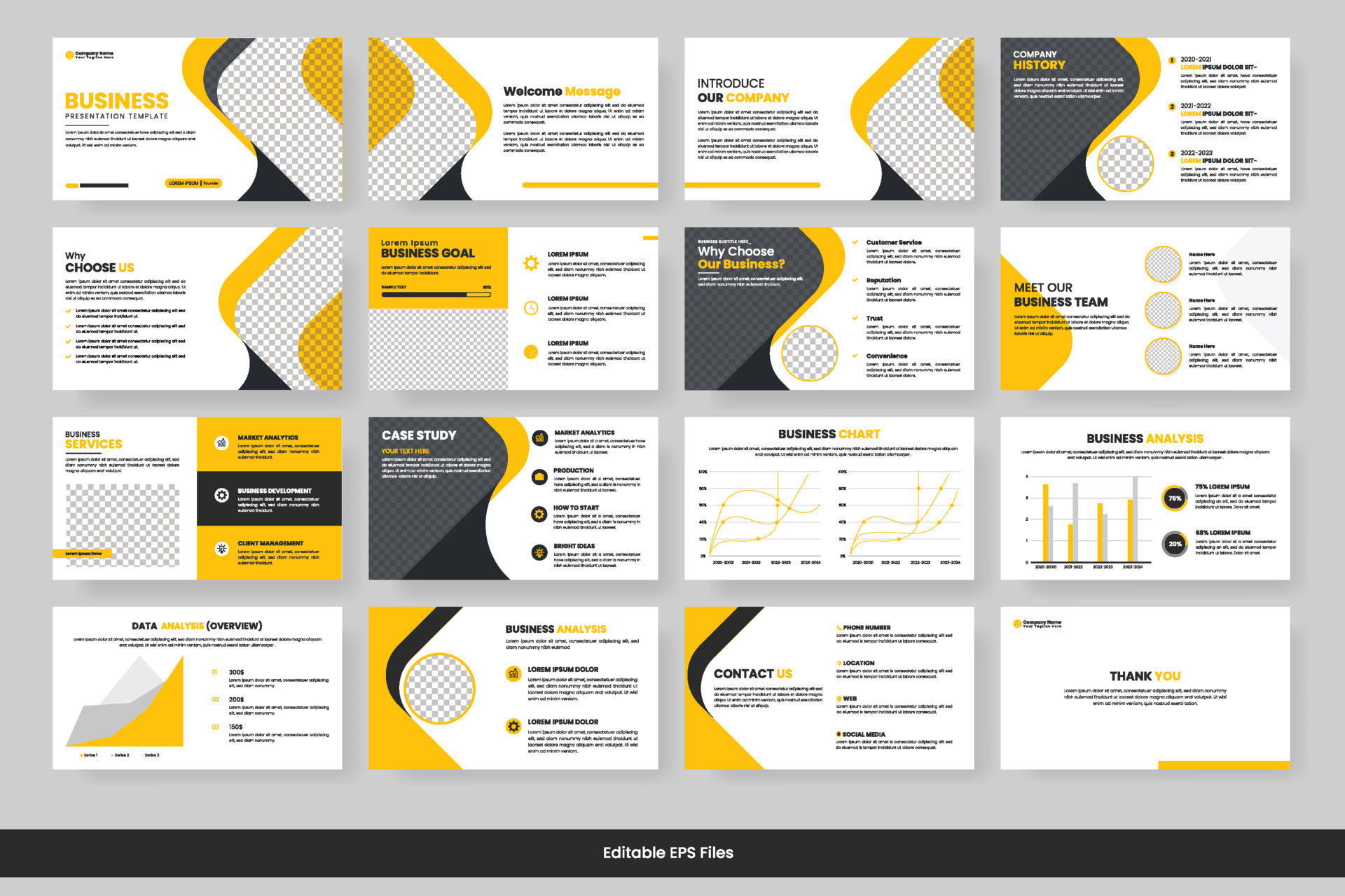 Vector business powerpoint presentation slides template green color ...