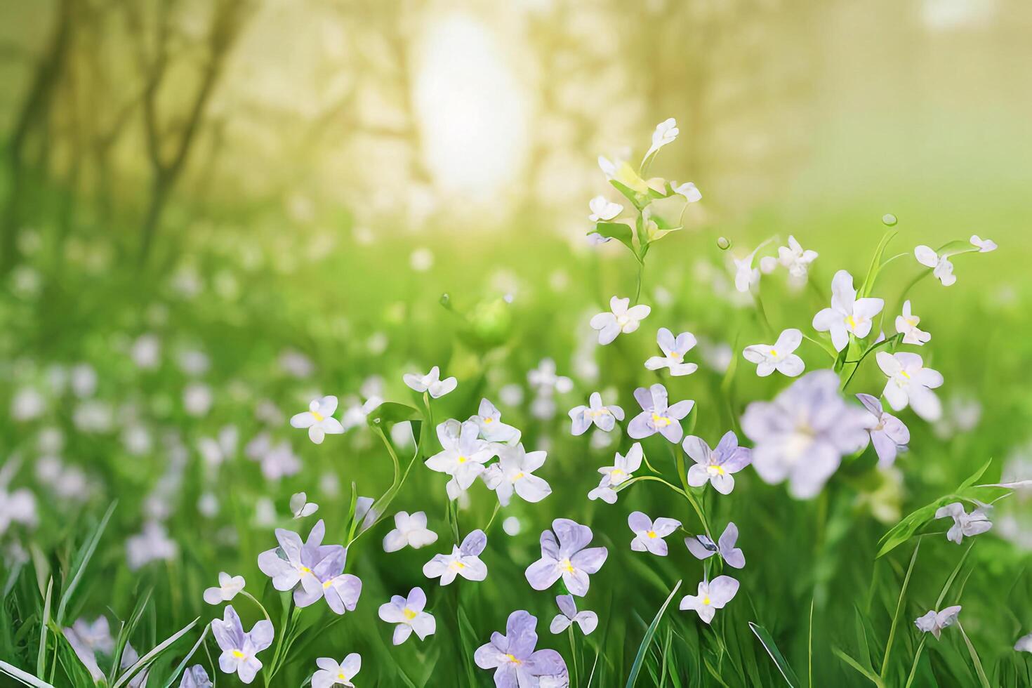 The spring flower field with . 22698027 Stock Photo at Vecteezy