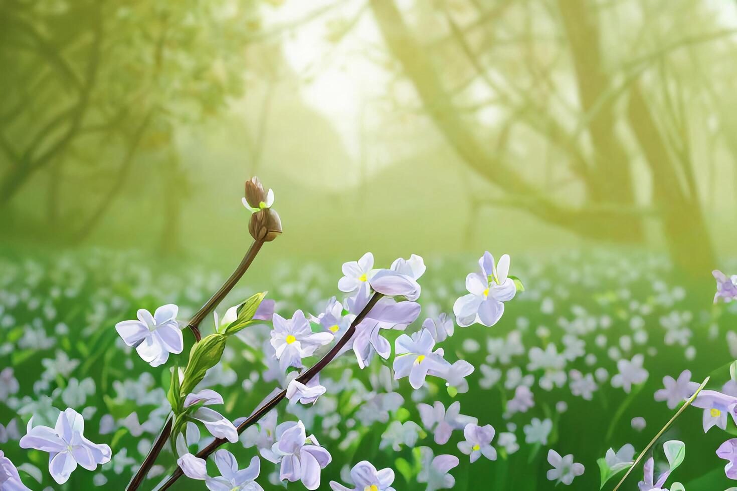 The spring flower field with . 22698031 Stock Photo at Vecteezy