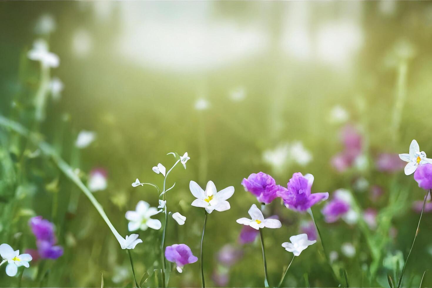 The spring flower field with . 22698033 Stock Photo at Vecteezy