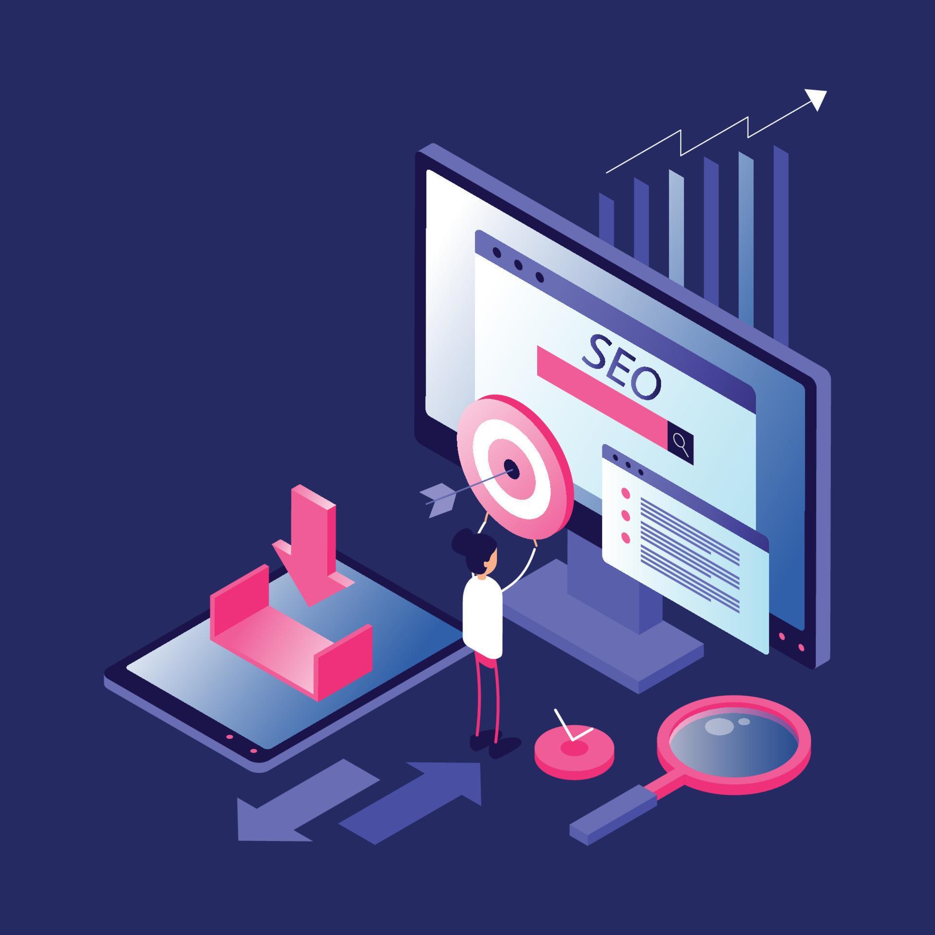 Search Engine Optimization Vector 22702007 Vector Art at Vecteezy