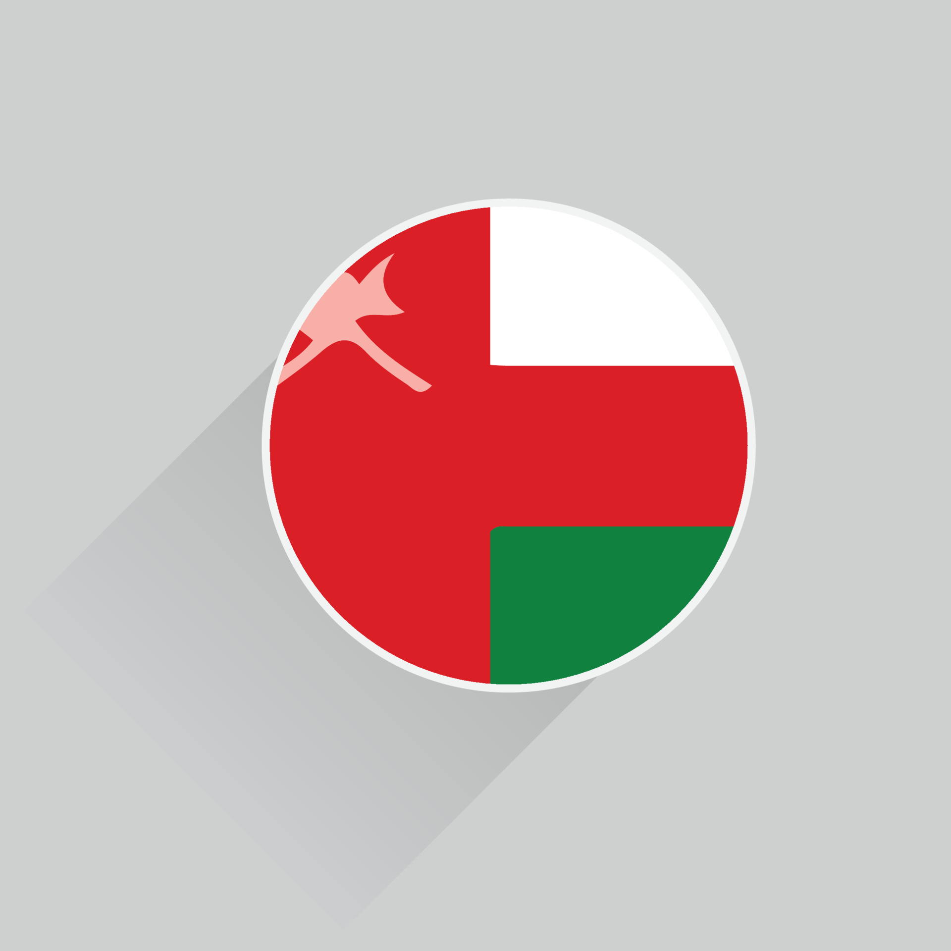 Oman National Flag Vector Icon Oman Flag 3d Icon 22702190 Vector Art