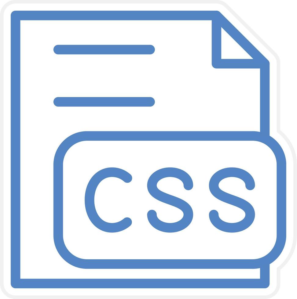 Css File Vector Icon Style 22703091 Vector Art At Vecteezy