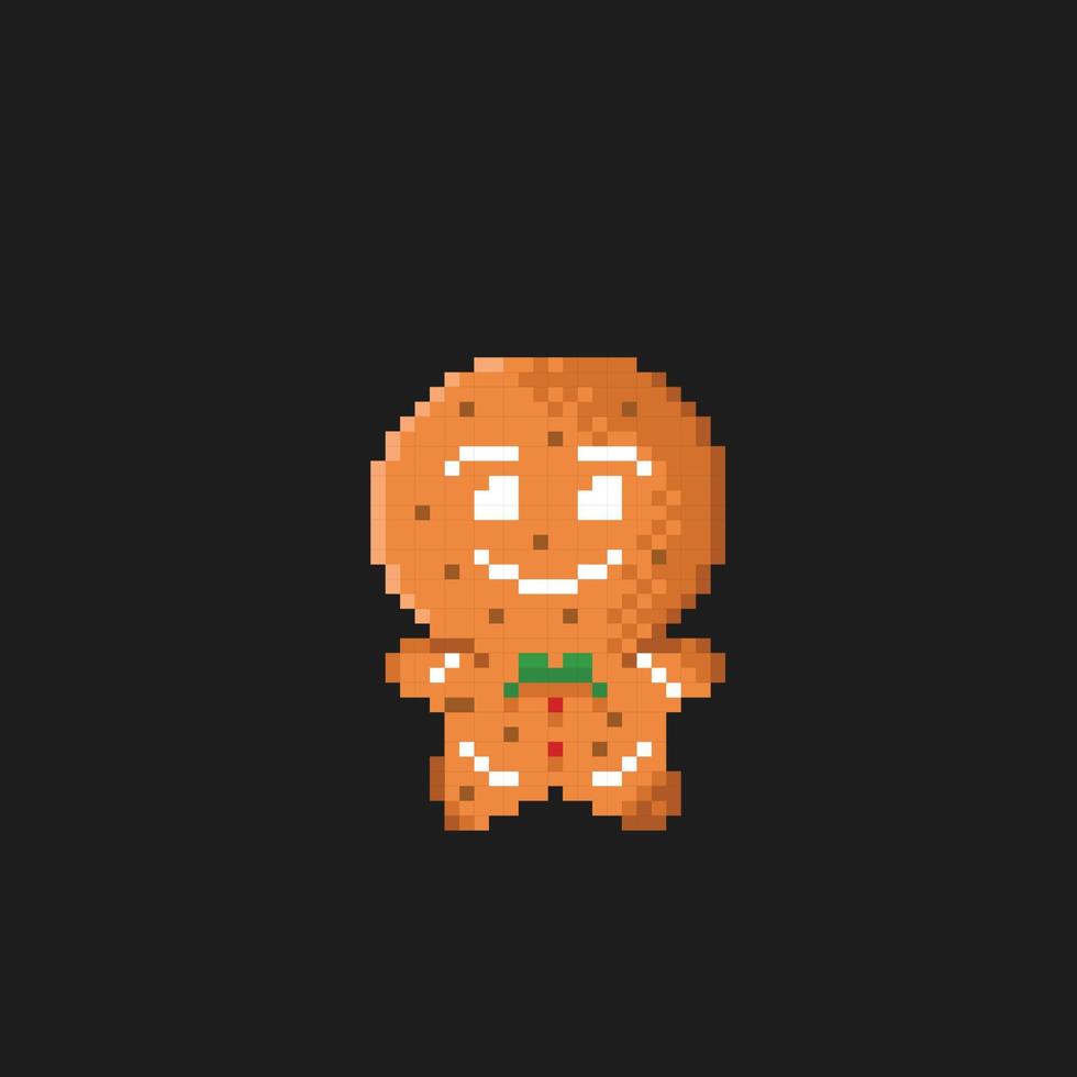 gingerbread in pixel art style 22703217 Vector Art at Vecteezy