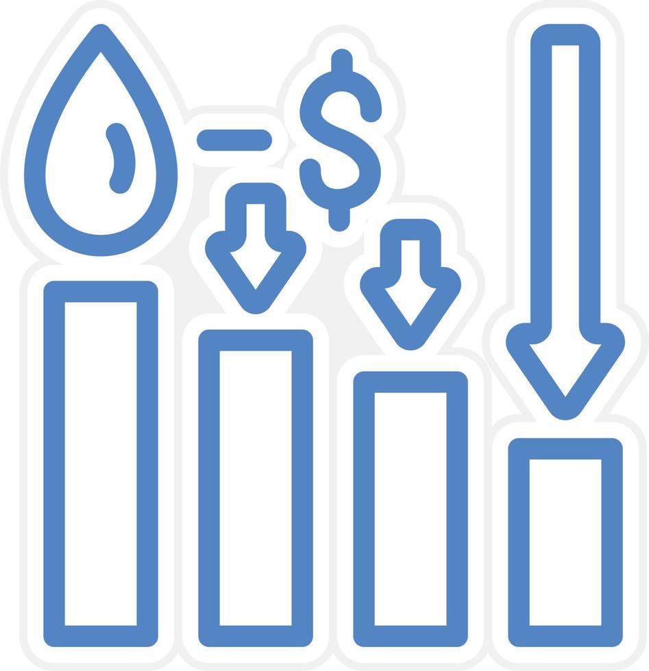 petróleo precio disminución vector icono estilo 22703339 Vector en Vecteezy
