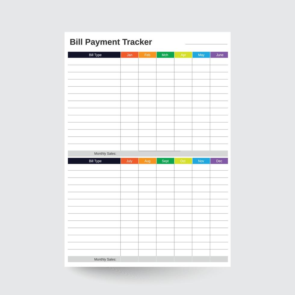 Excel Bill Tracker Template Excel Bill Tracker Template