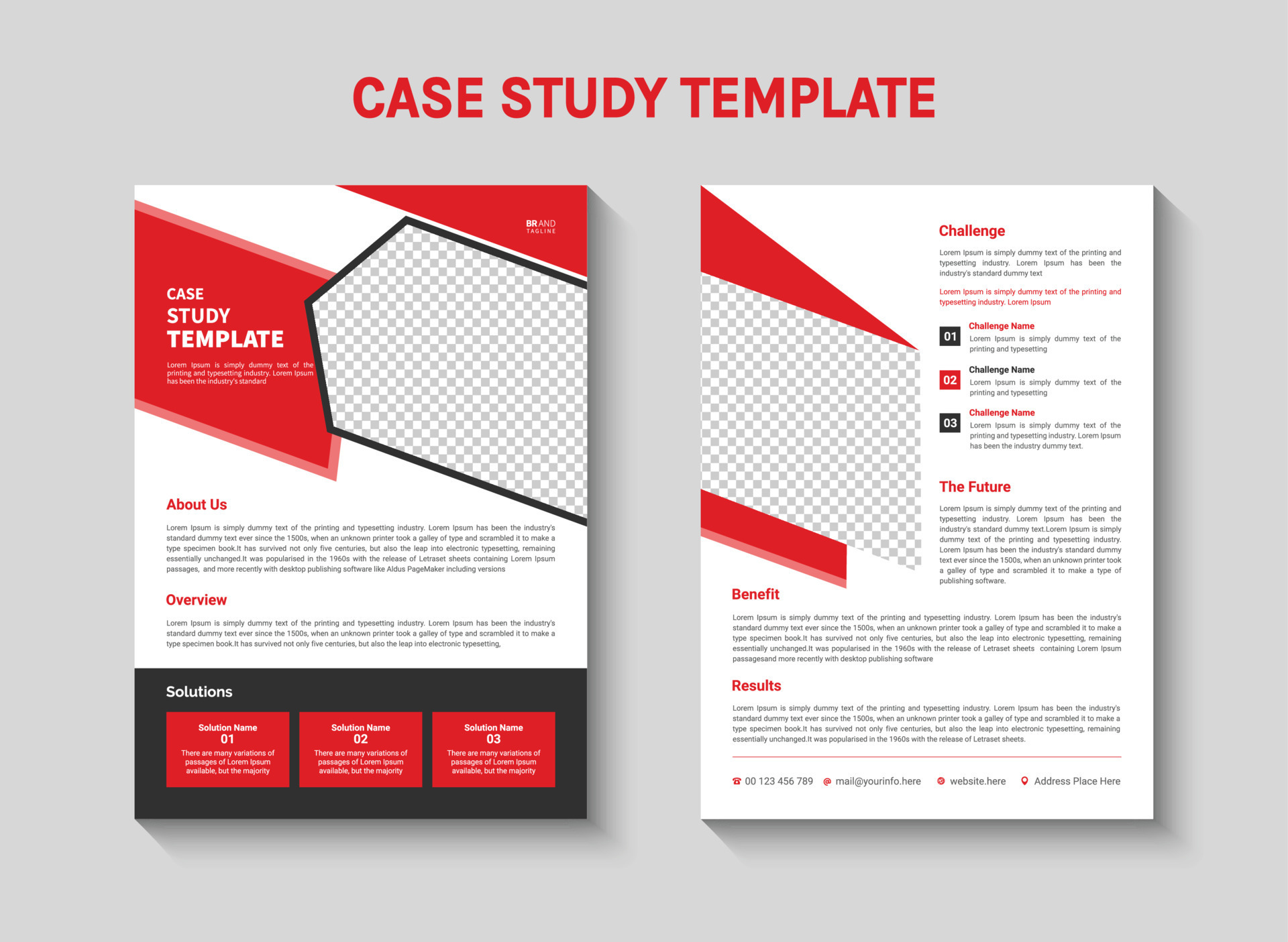 Case study flyer design template 22708072 Vector Art at Vecteezy