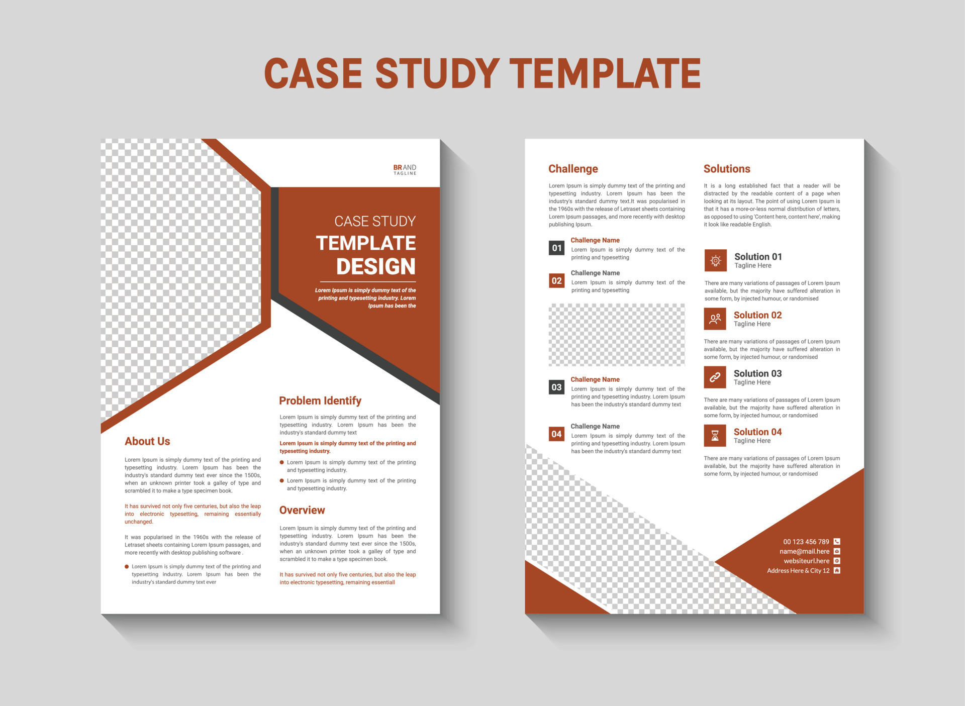 Case study flyer design template 22708079 Vector Art at Vecteezy