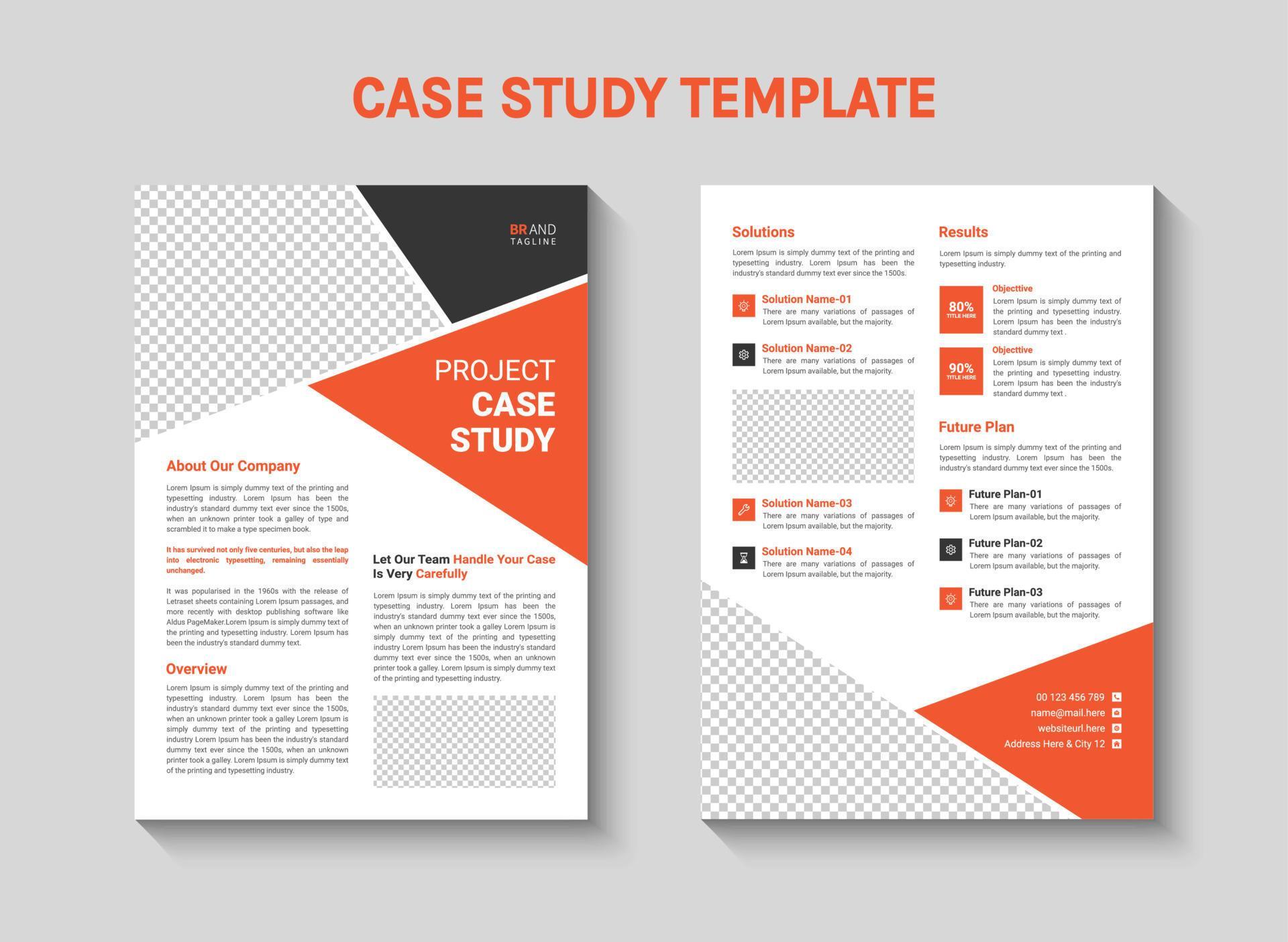 Case study template design 22708082 Vector Art at Vecteezy