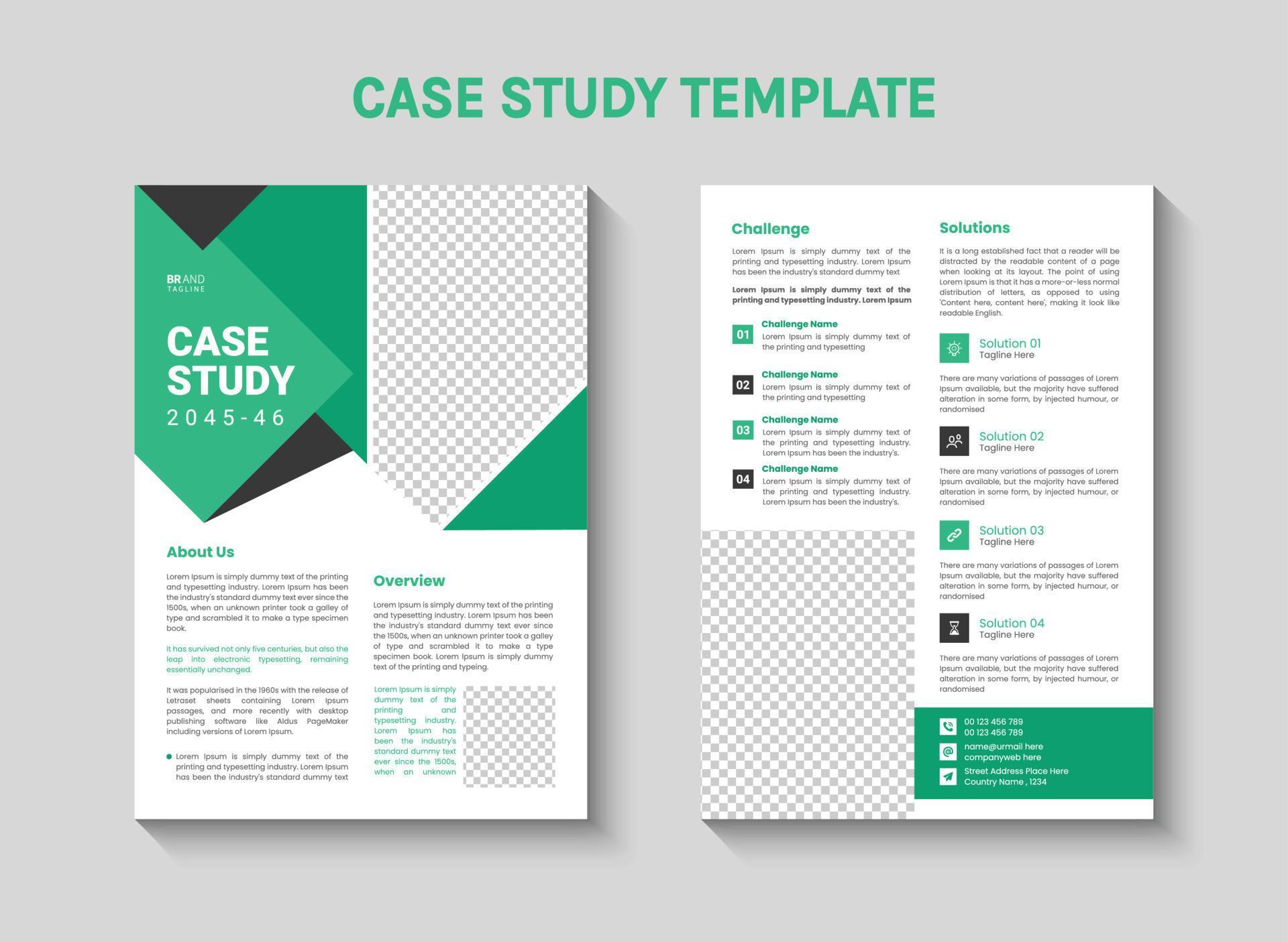 Case study flyer design template 22708084 Vector Art at Vecteezy