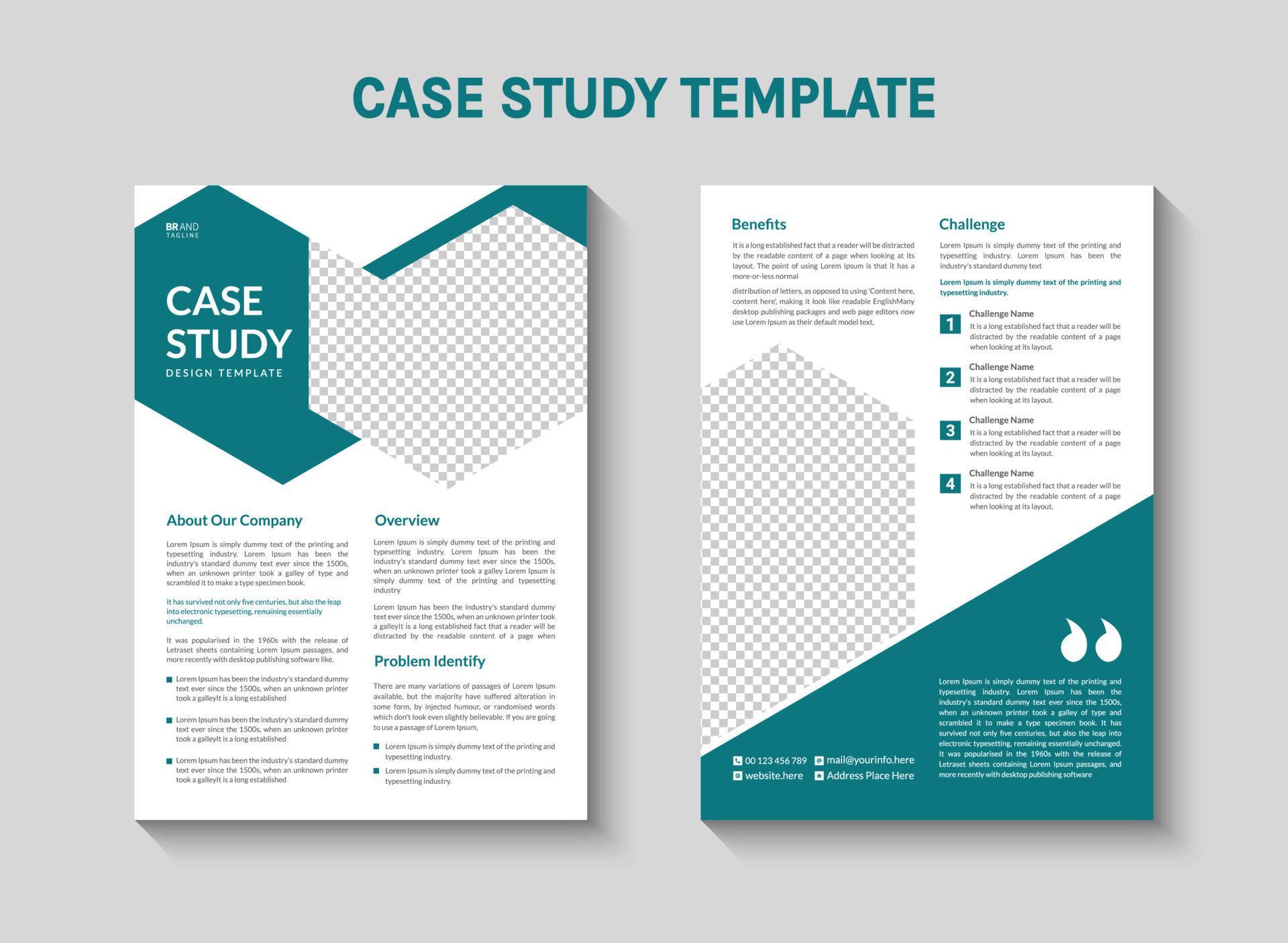 Case study template design 22708105 Vector Art at Vecteezy