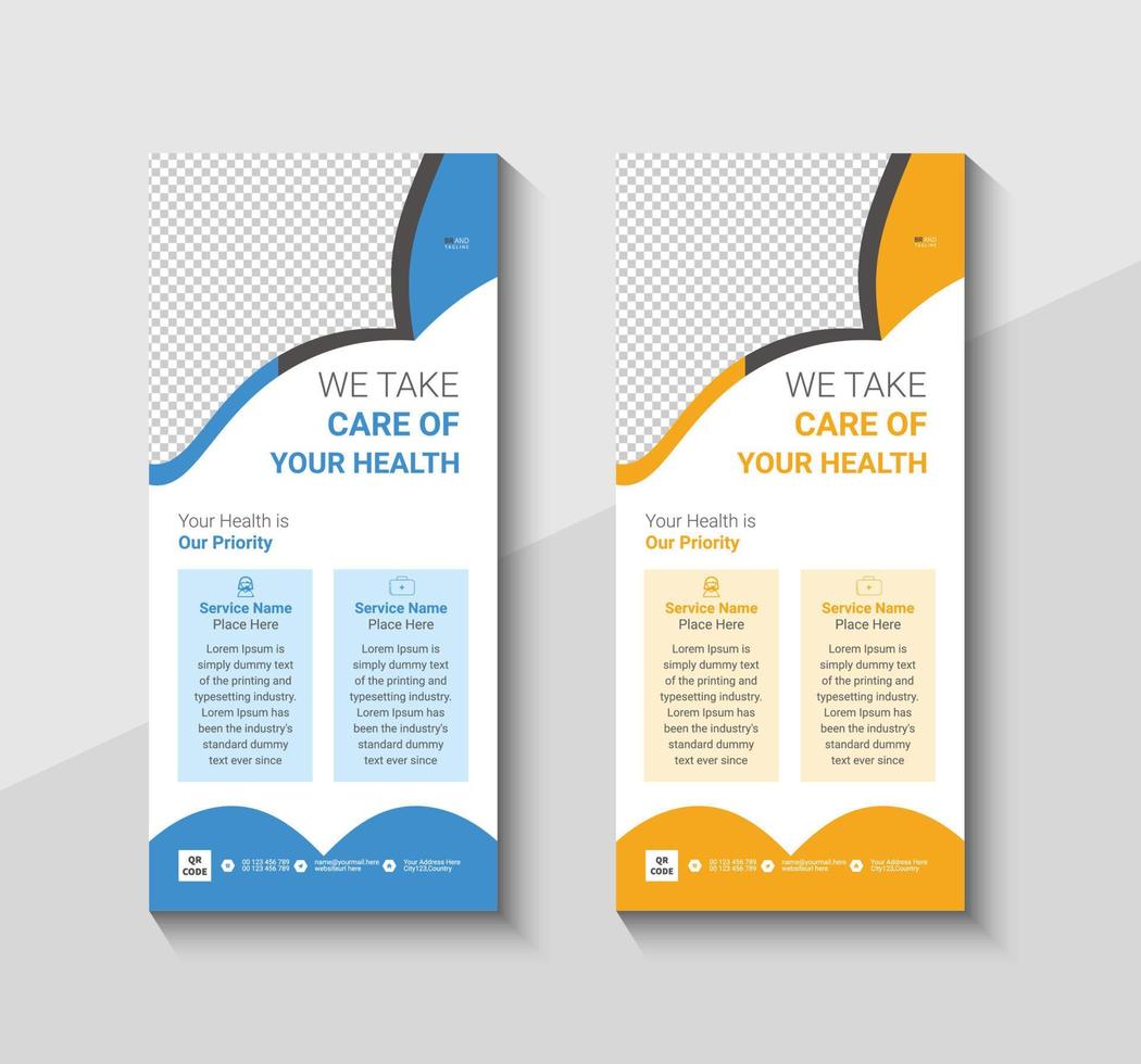 Medical healthcare dl flyer rack card design template 22708134 Vector ... Medical healthcare dl flyer rack card design template 22708134 Vector ...