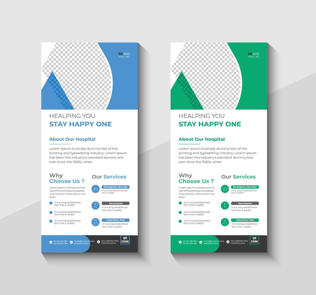 Medical healthcare dl flyer rack card design template 22708136 Vector ... Medical healthcare dl flyer rack card design template 22708136 Vector ...