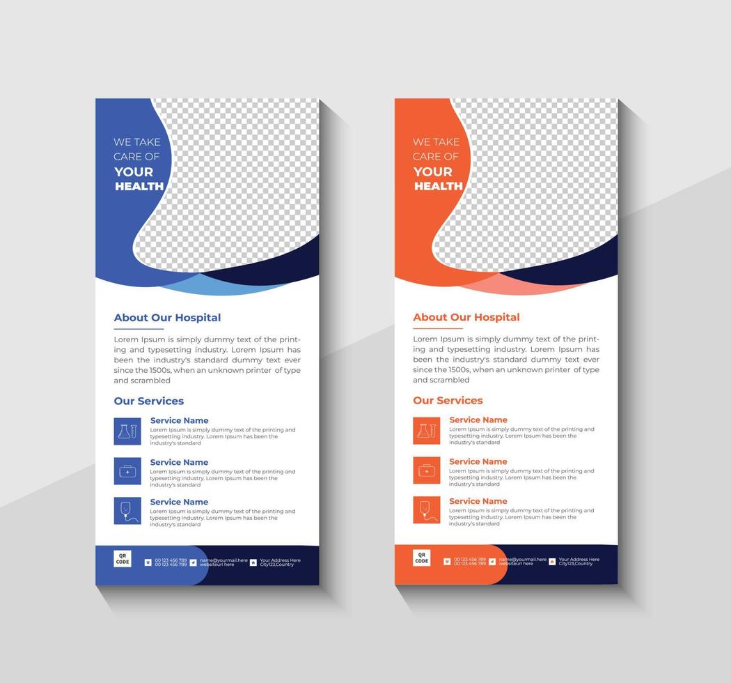 Medical healthcare dl flyer rack card design template 22708144 Vector ... Medical healthcare dl flyer rack card design template 22708144 Vector ...