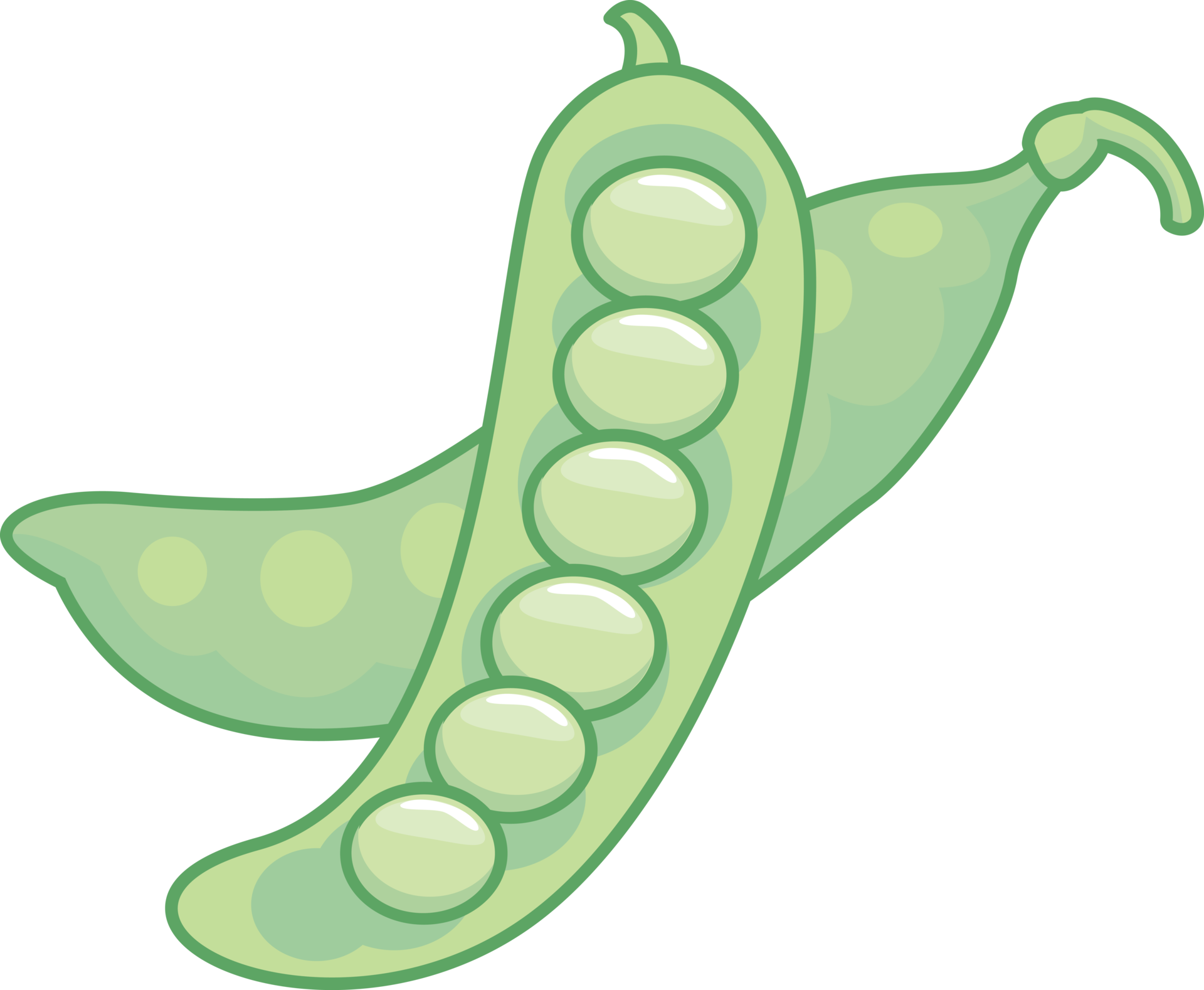 Free Cute green peas vegetable cartoon kawaii style, green peas ...