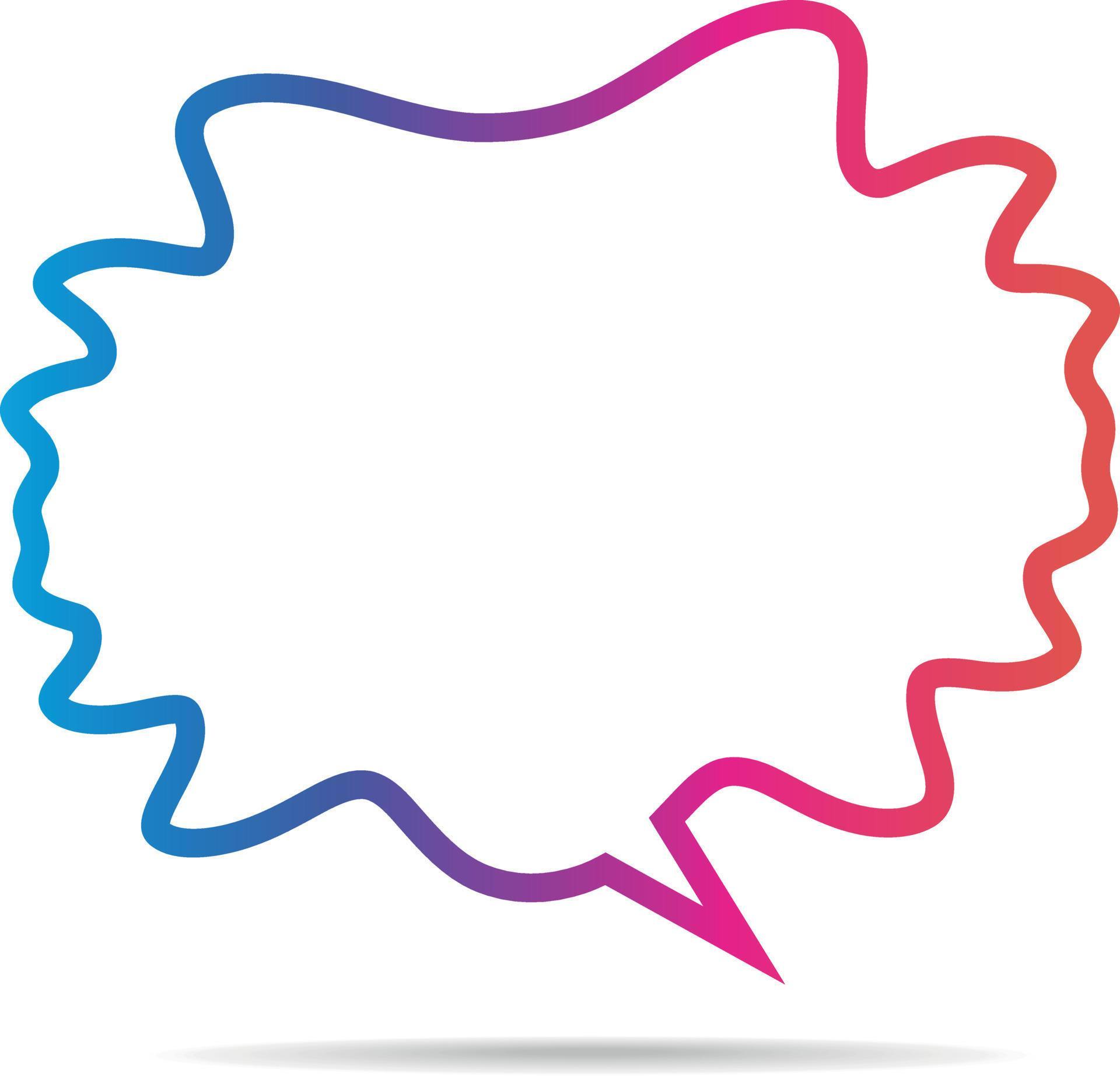 Blank Speech Bubble With Colorful Border 22710859 Vector Art at Vecteezy