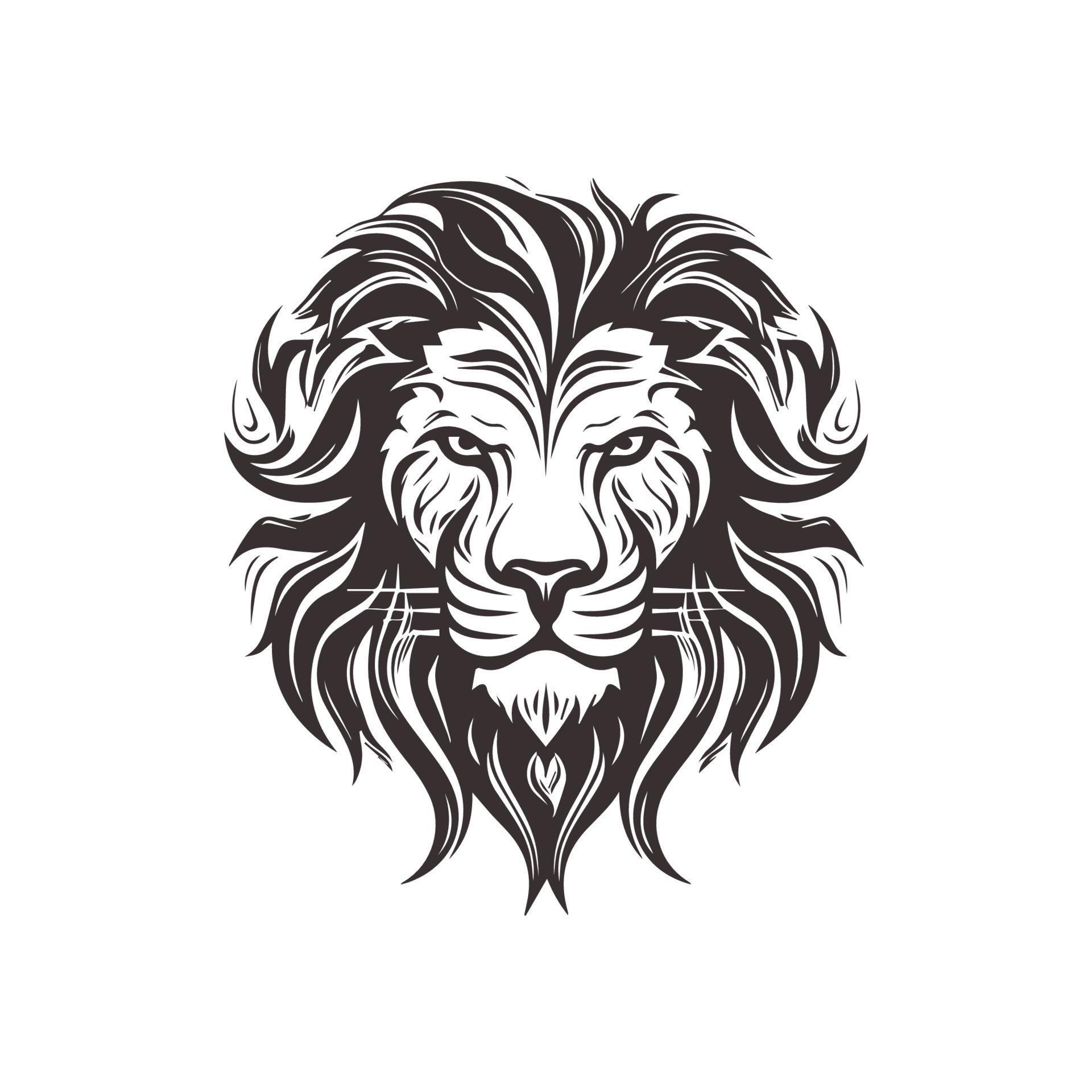 Abstract Lion Head Logo Design with Line Art Graphic Style. 22715157 Vector Art at Vecteezy