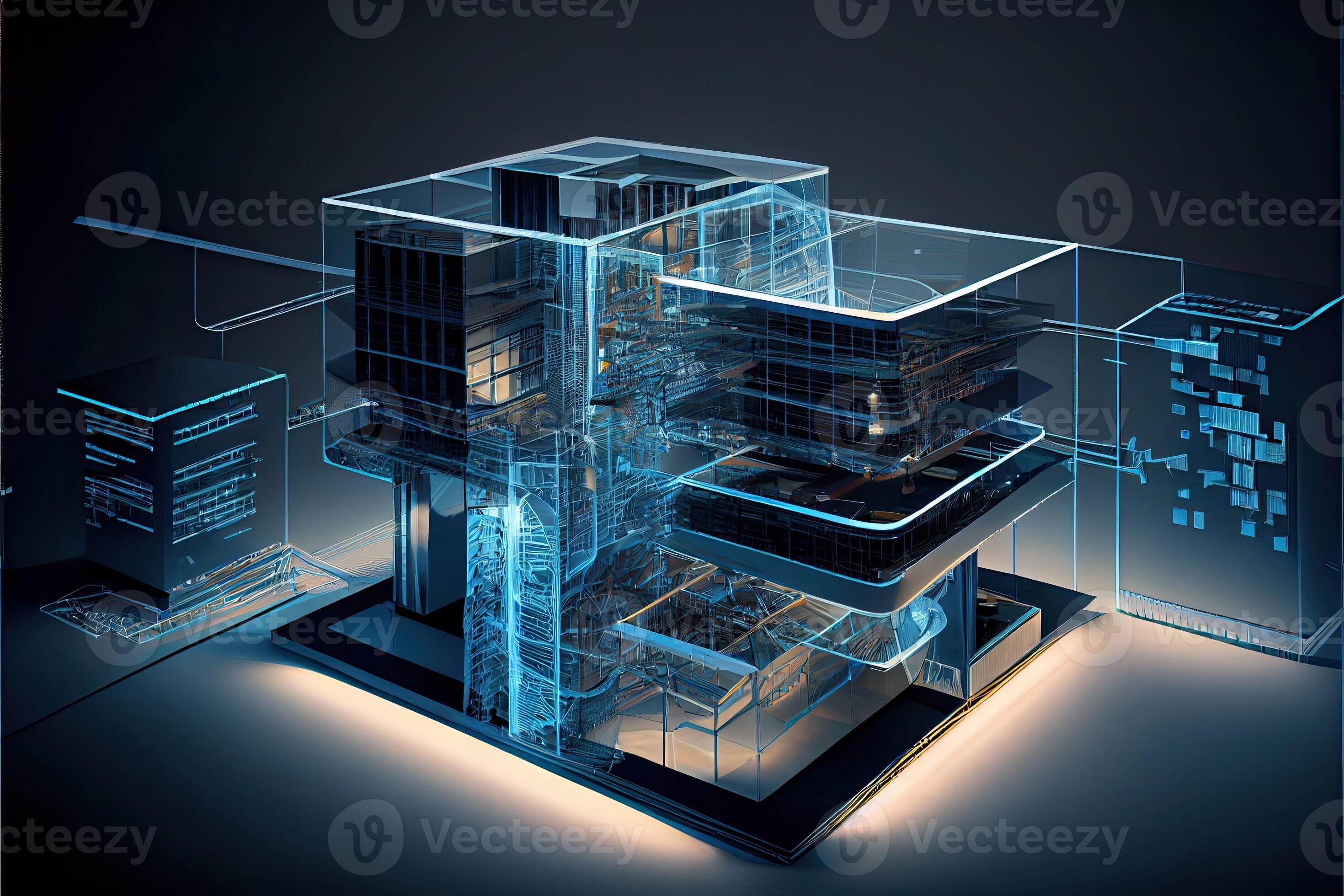 desarrollo arquitectura computadora sistemas de futurista moderno ...