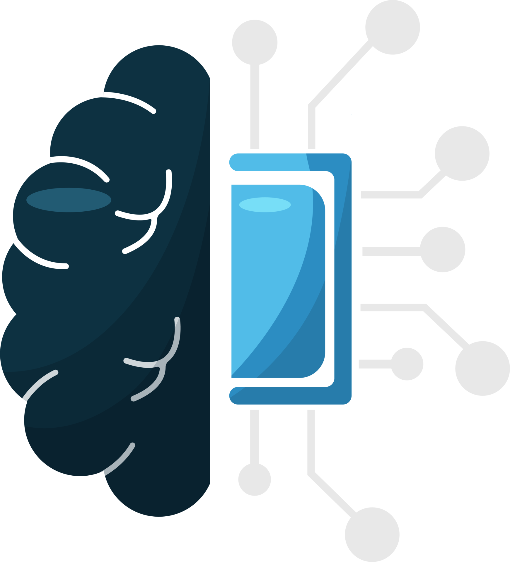 Artificial intelligence icon element design illustration. AI technology ...