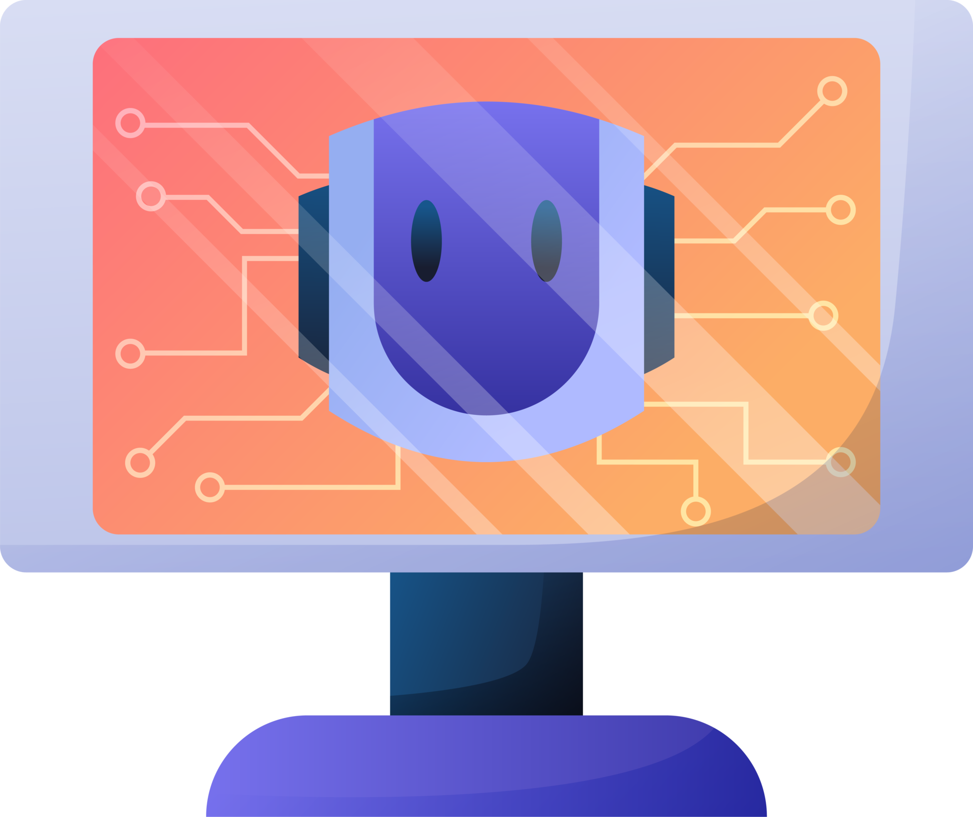 Artificial intelligence icon element design illustration. AI technology ...