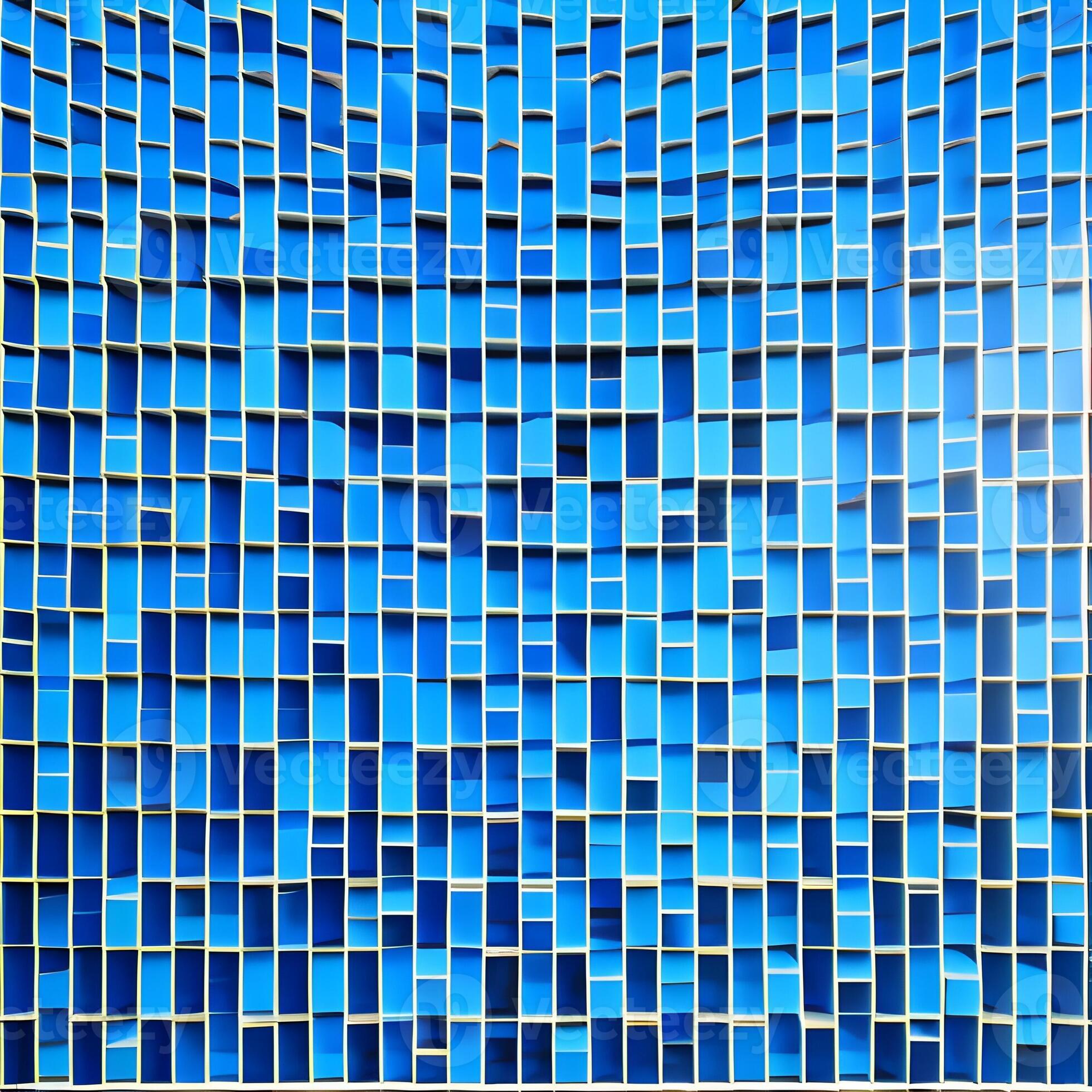 Geometric pattern of overlapping polygons in blue tones. The image was created using . Geometric ...