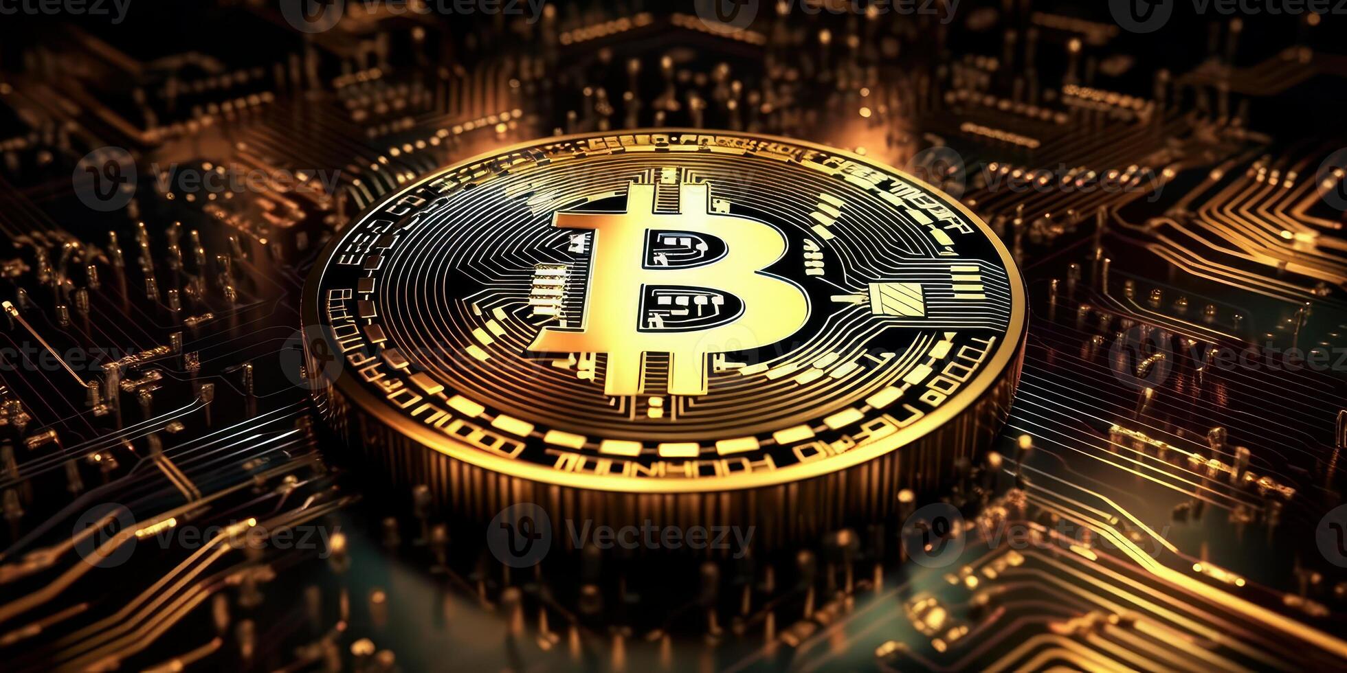 Crypto currency golden bitcoin background, Financial investment concept. 22724409 Stock Photo at ...