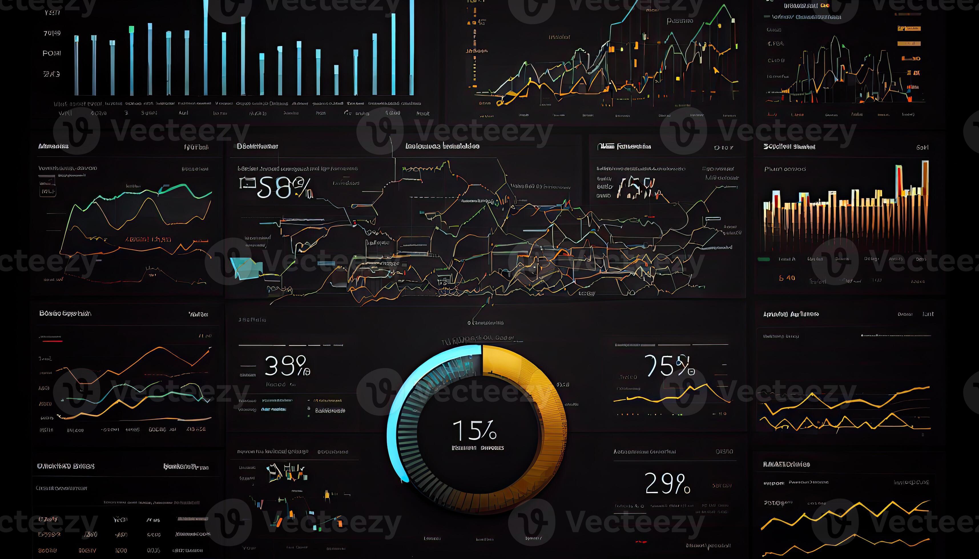 Analyst working on business analytics dashboard generated ai 22725318 ...