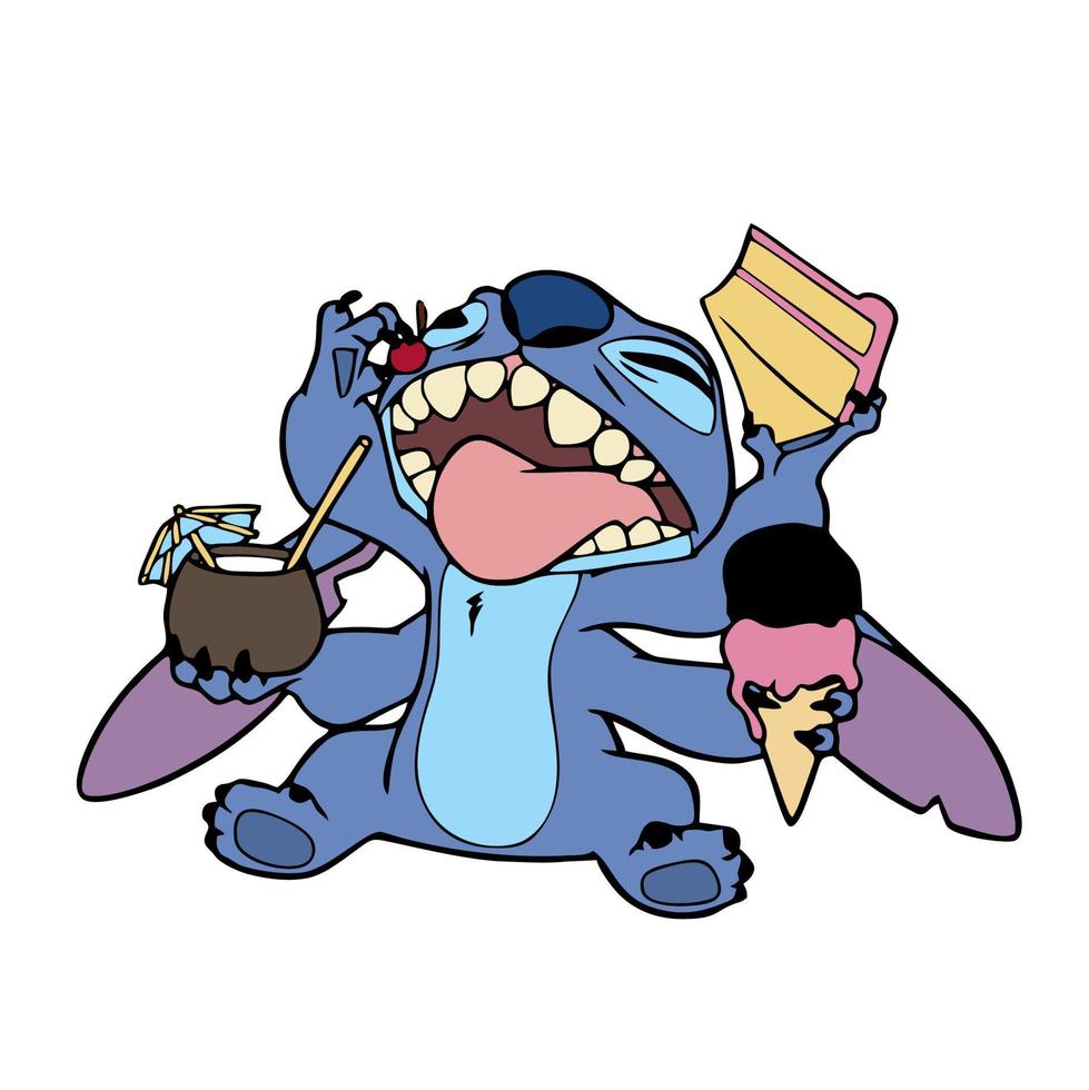 Lilo And Stitch Cartoon 22726573 Vector Art At Vecteezy
