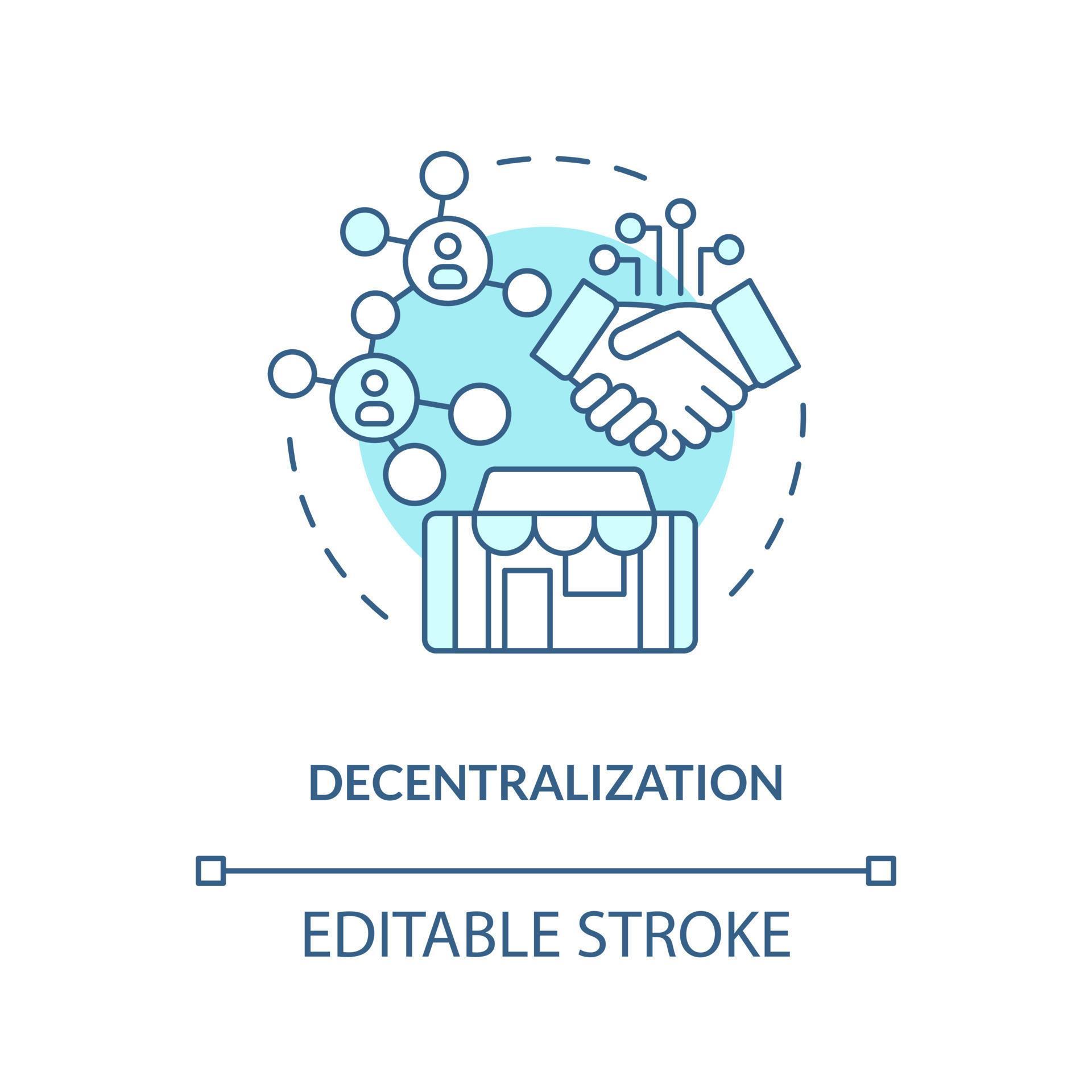 Decentralization Turquoise Concept Icon Environment For Business Layer Of Metaverse Abstract