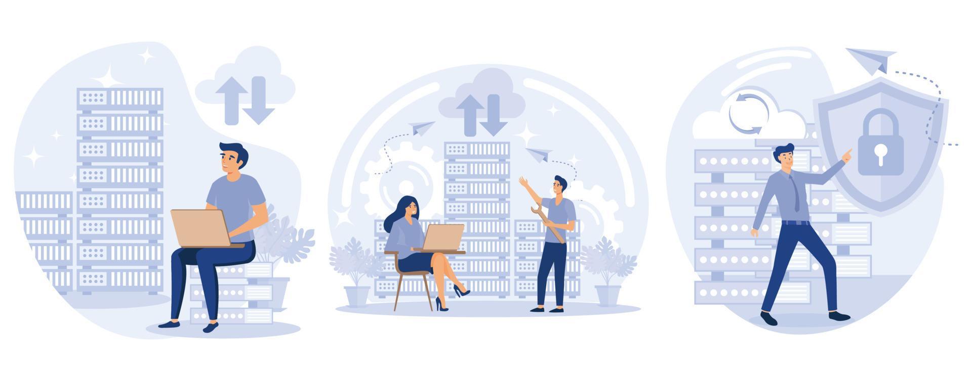 Database security concept, Big data storage, big data engineering, data protection, disk ...