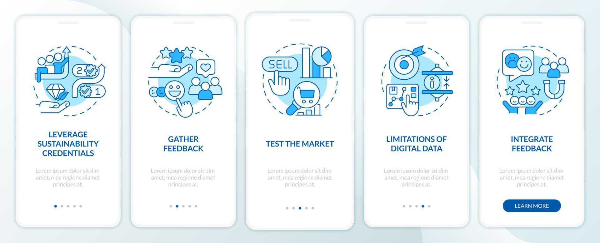 Ways To Sustain Your Brand Blue Onboarding Mobile App Screen